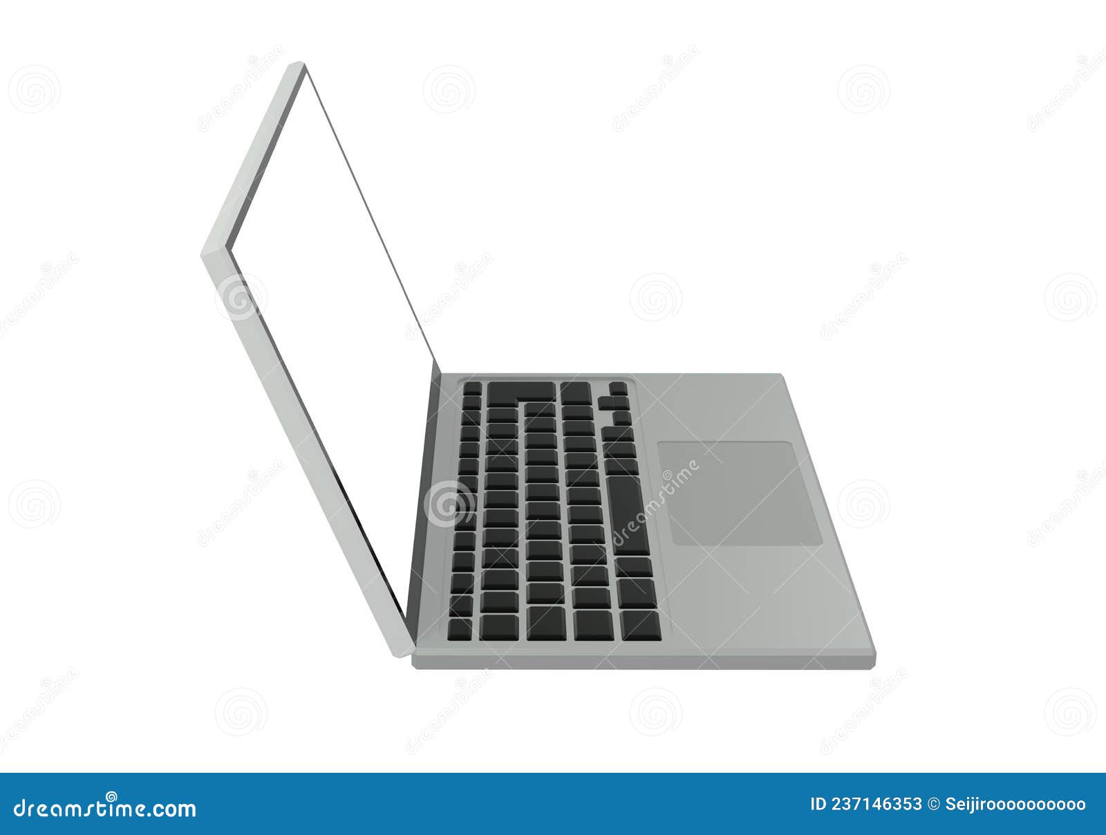 Laptop with 3D Structure.Sidewaysl Angles Stock Illustration ...