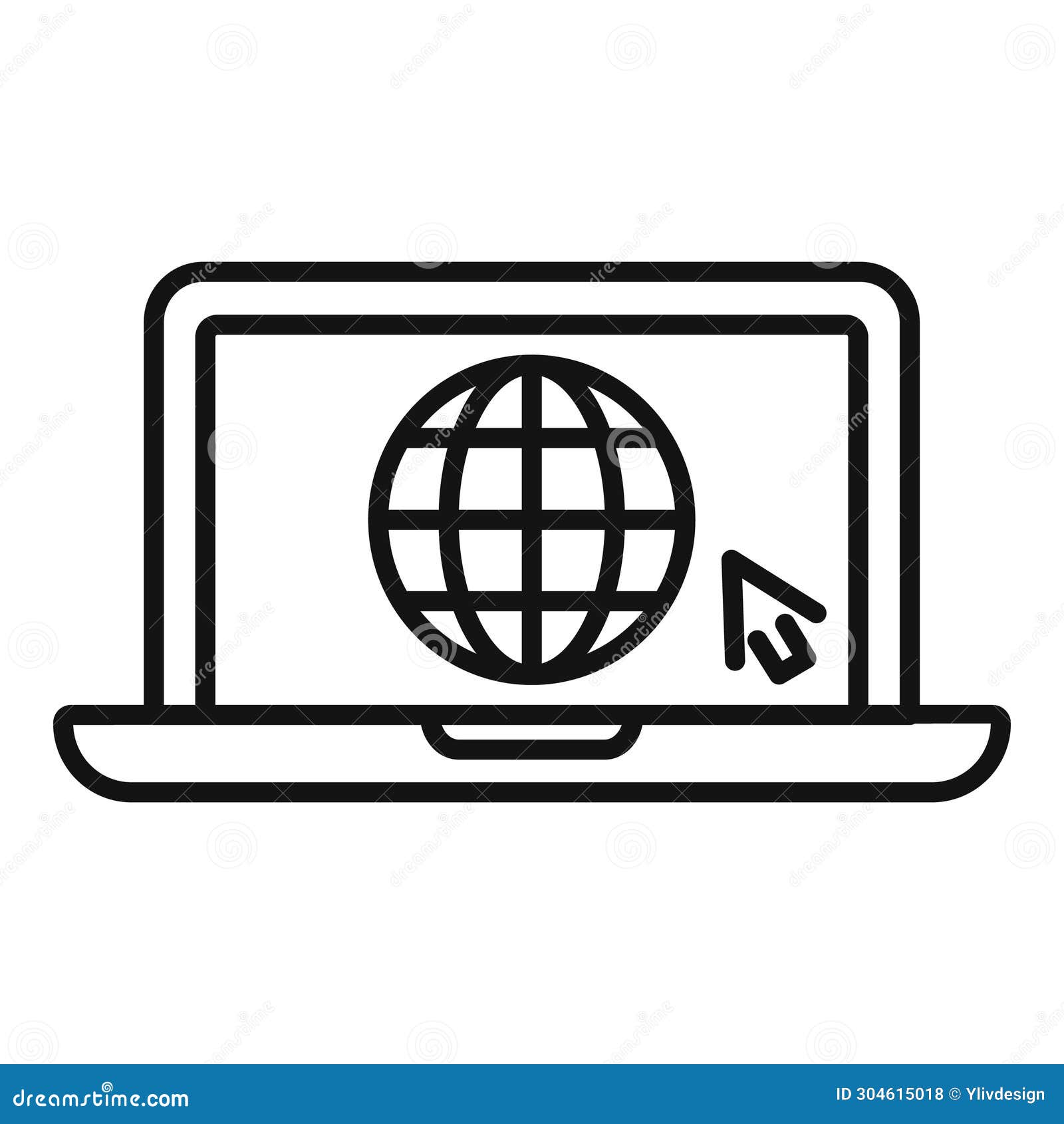 Laptop Data Web Icon Outline Vector. Platform Data Rank Stock Vector ...