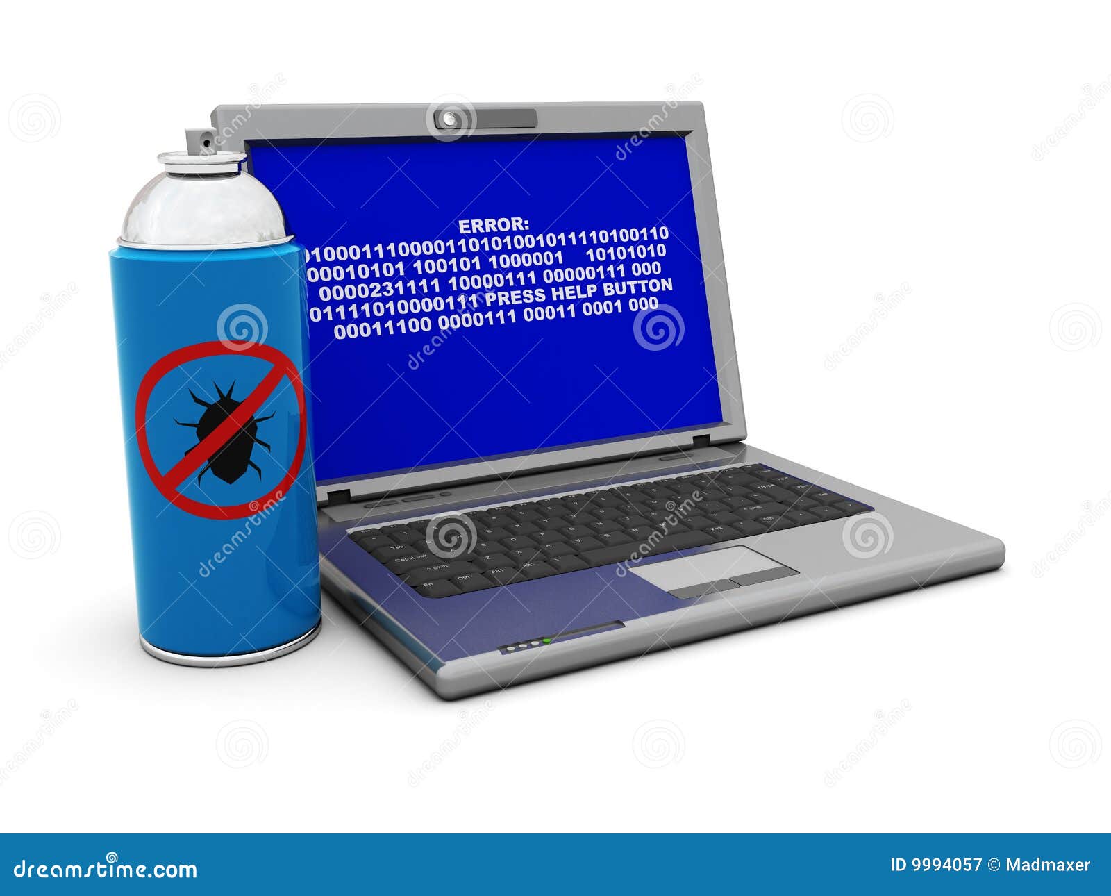 Laptop debugging stock illustration. Illustration of repair - 9994057