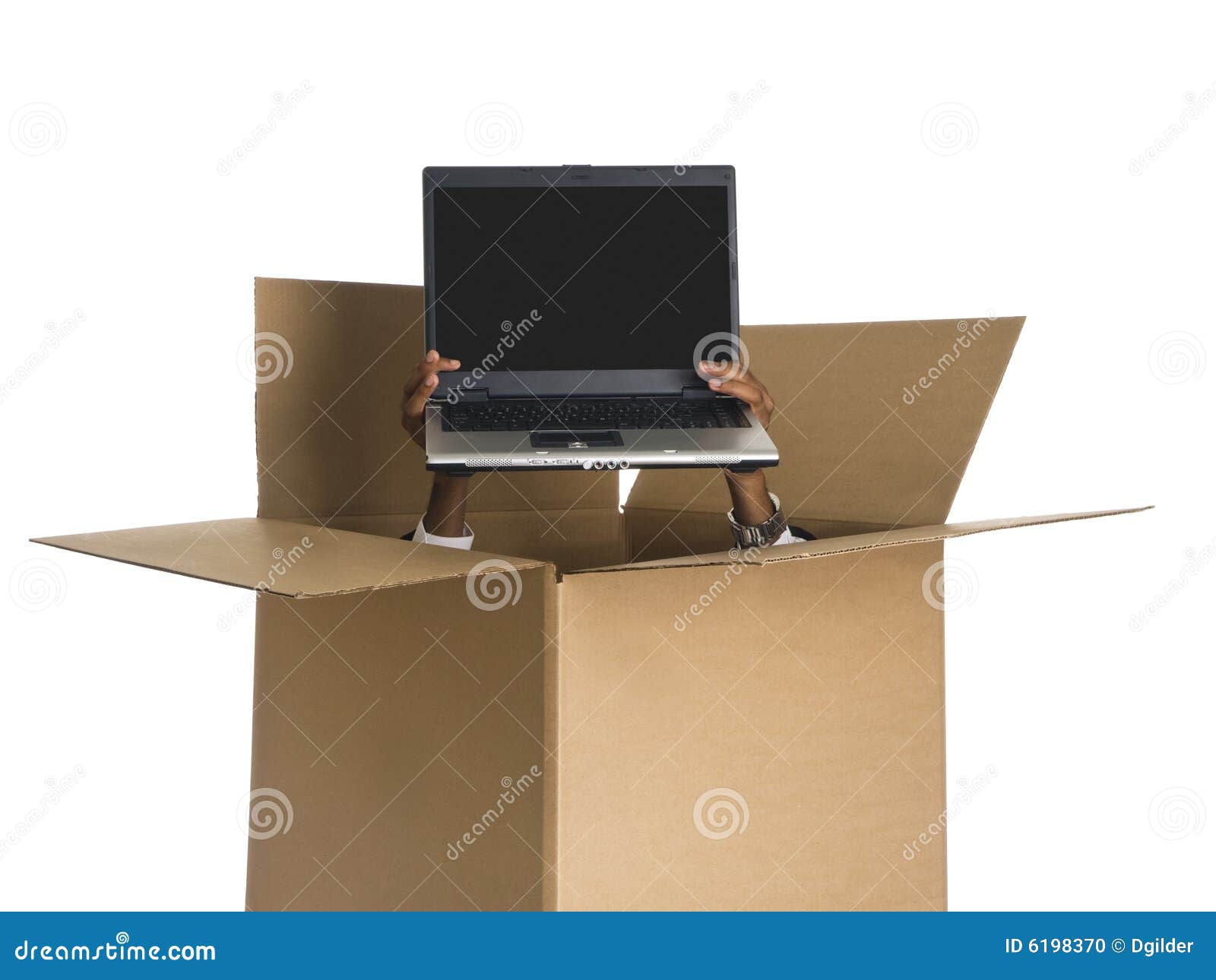 Laptop delivery stock photo. Image of home, computer, raising - 6198370