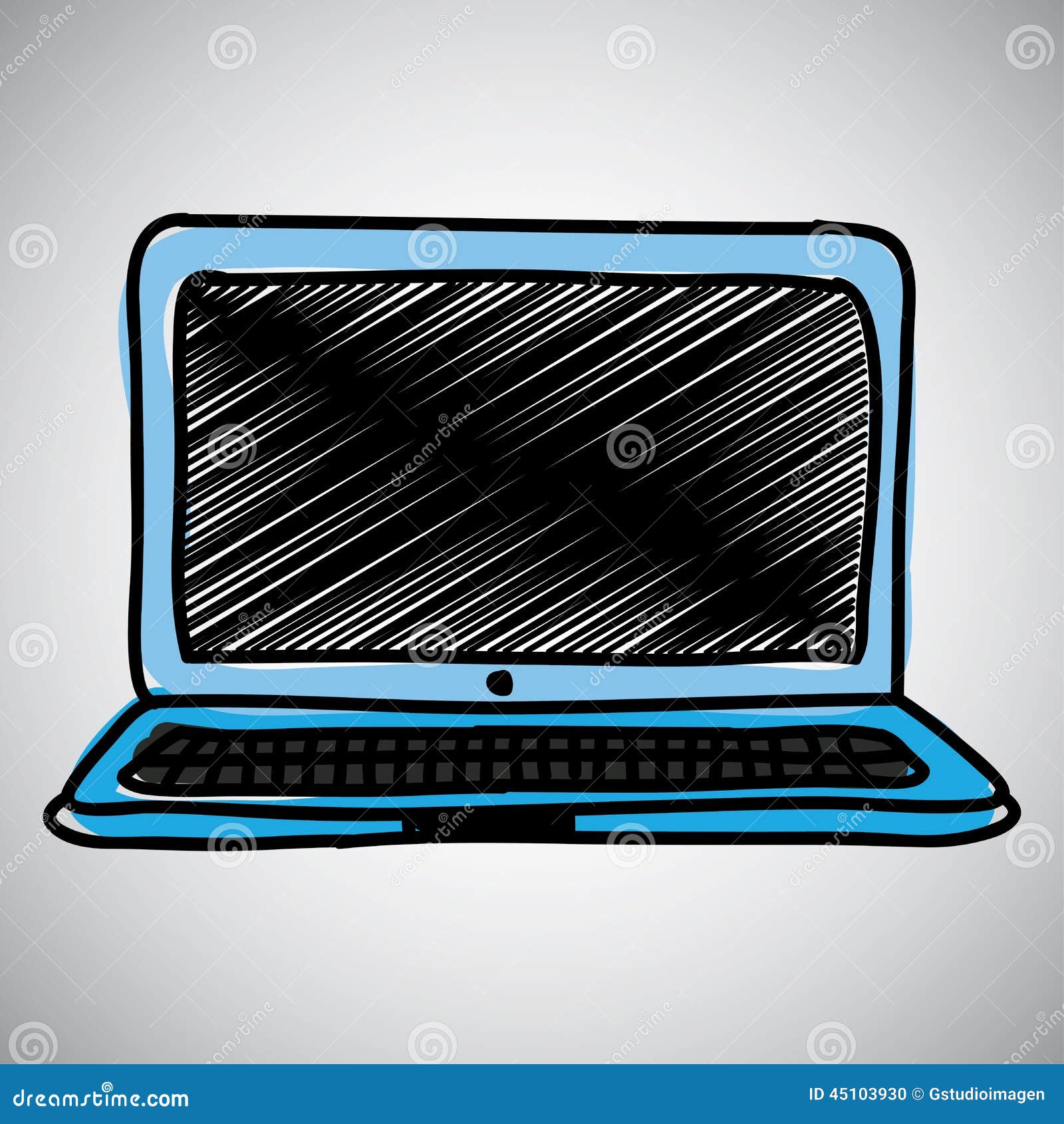 Laptop design stock vector. Illustration of mobile, hand - 45103930