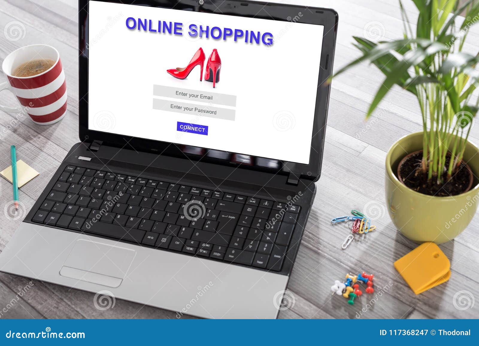 Online Shopping Concept on a Laptop Stock Image - Image of shoes ... Online Shopping Concept on a Laptop Stock Image - Image of shoes ...