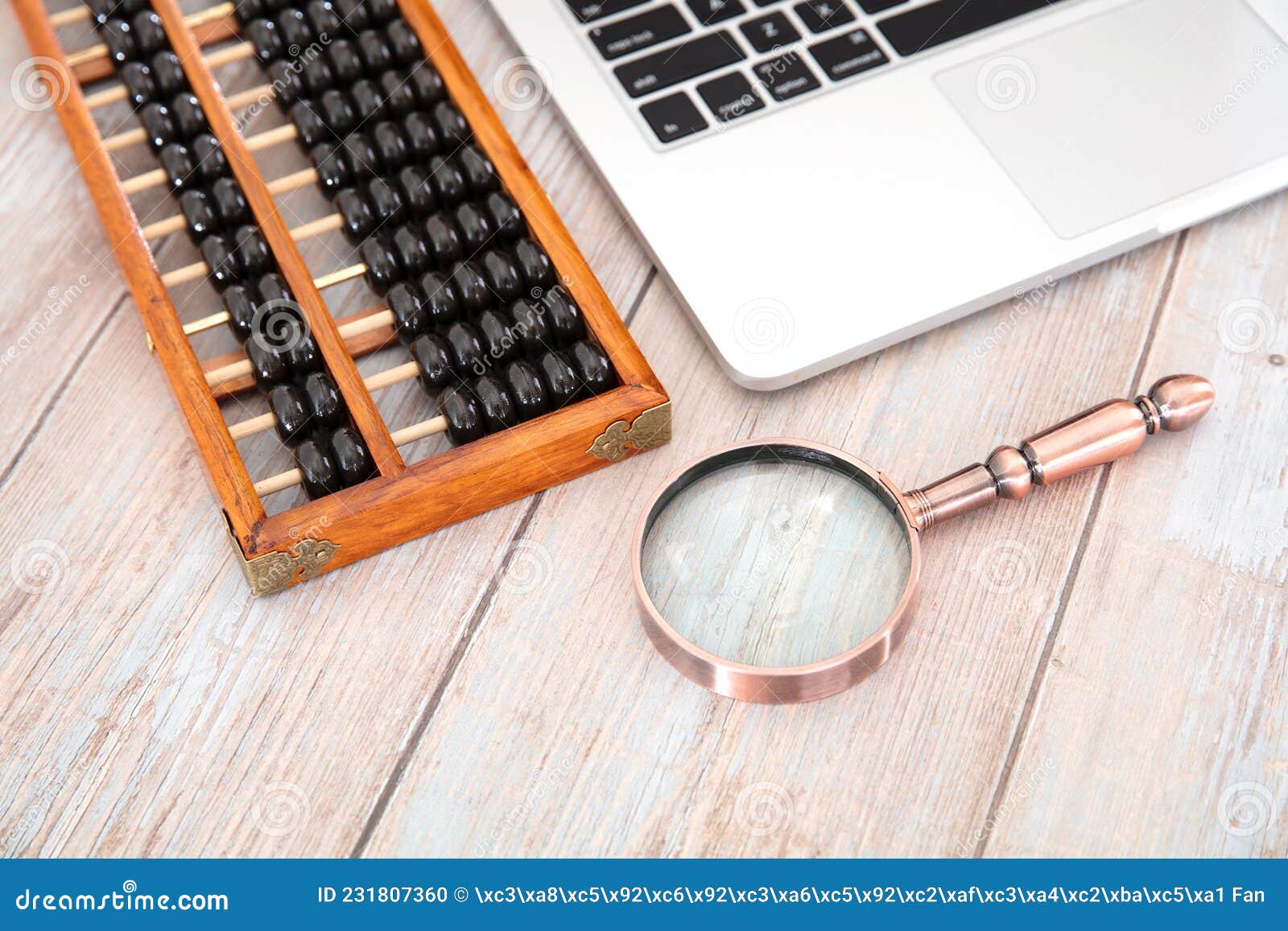 The Laptop on the Desk, the Traditional Chinese Computing Tool, and a ...