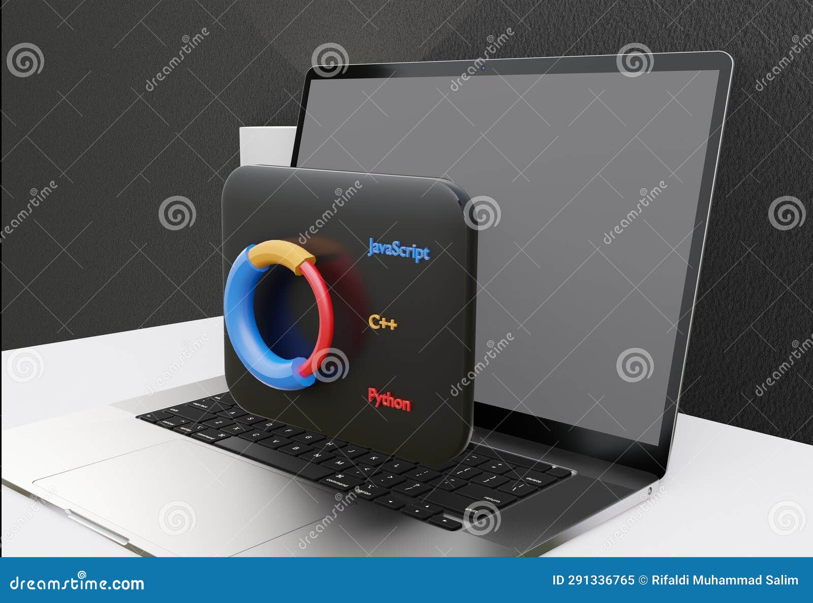 Laptop Desktop 3d Illustration Data Analytics Website Seo Algorithm Ai Ui Ux Programming
