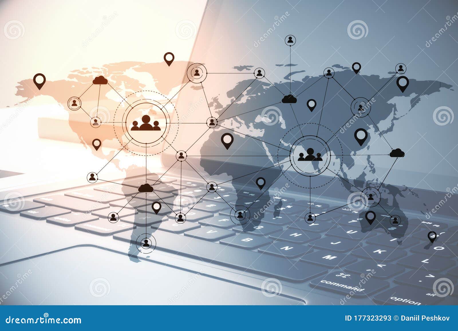Interactive Remote Communication Map Stock Photos - Free & Royalty-Free ...