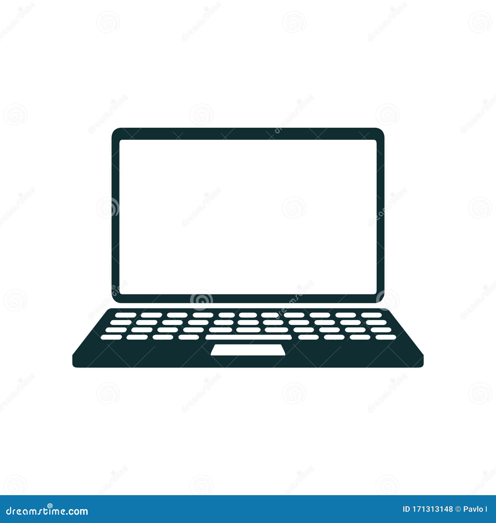 Laptop Device Icon Sign, Office Computer - Vector Stock Vector ...