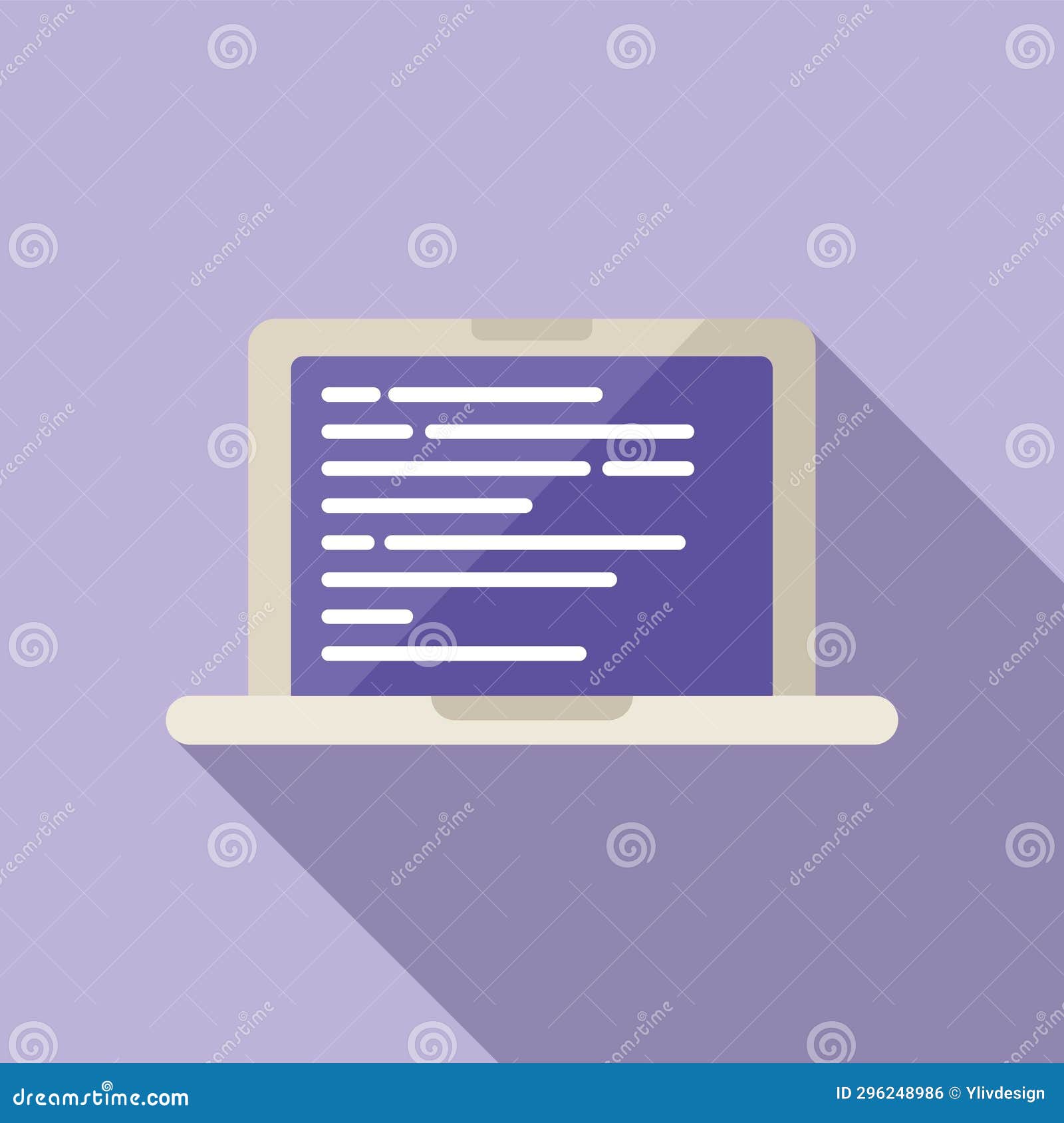 Laptop Digital Data Icon Flat Vector. Error Mobile Stock Illustration ...