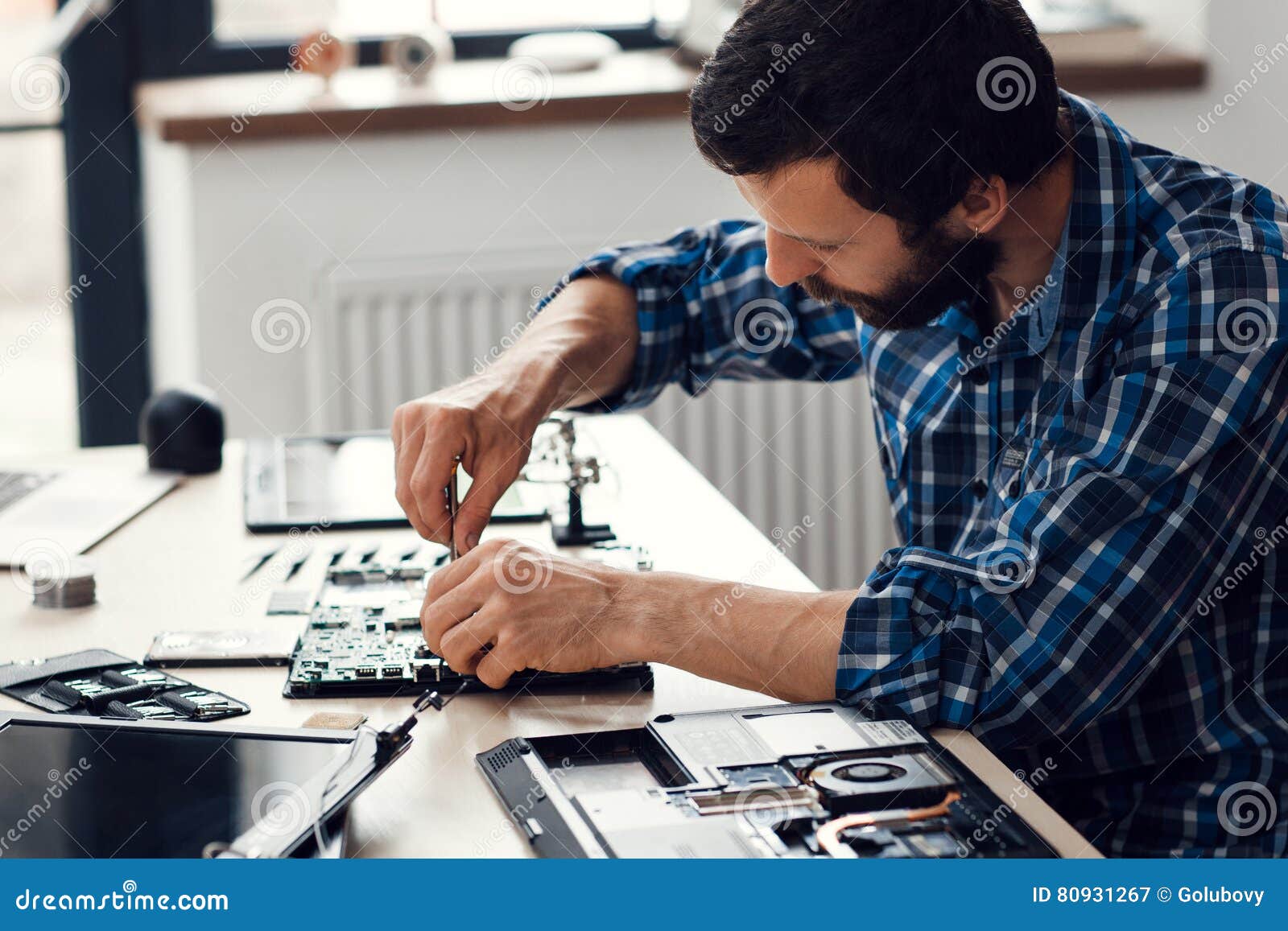 Laptop Disassembling with Screwdriver, Side View Stock Image - Image of ... Laptop Disassembling with Screwdriver, Side View Stock Image - Image of ...