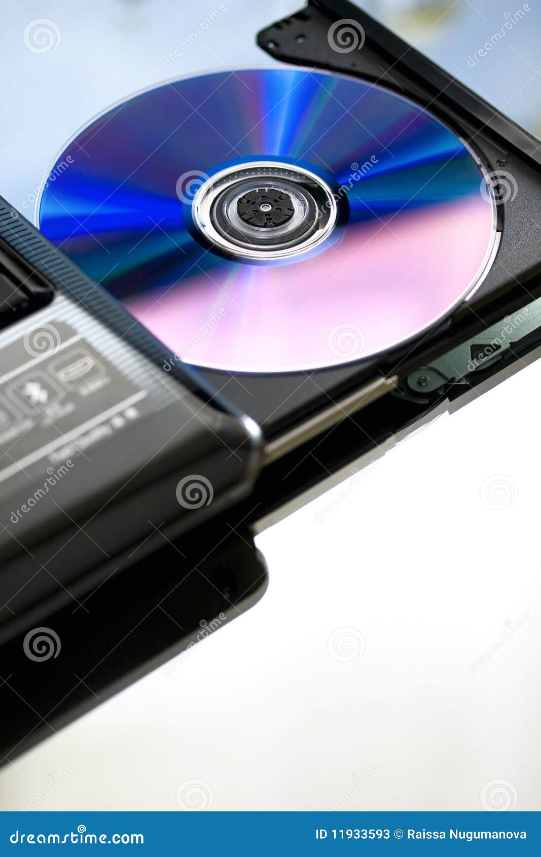 Laptop with a Disk Dvd. Close Up. Stock Image - Image of copy, compact ...