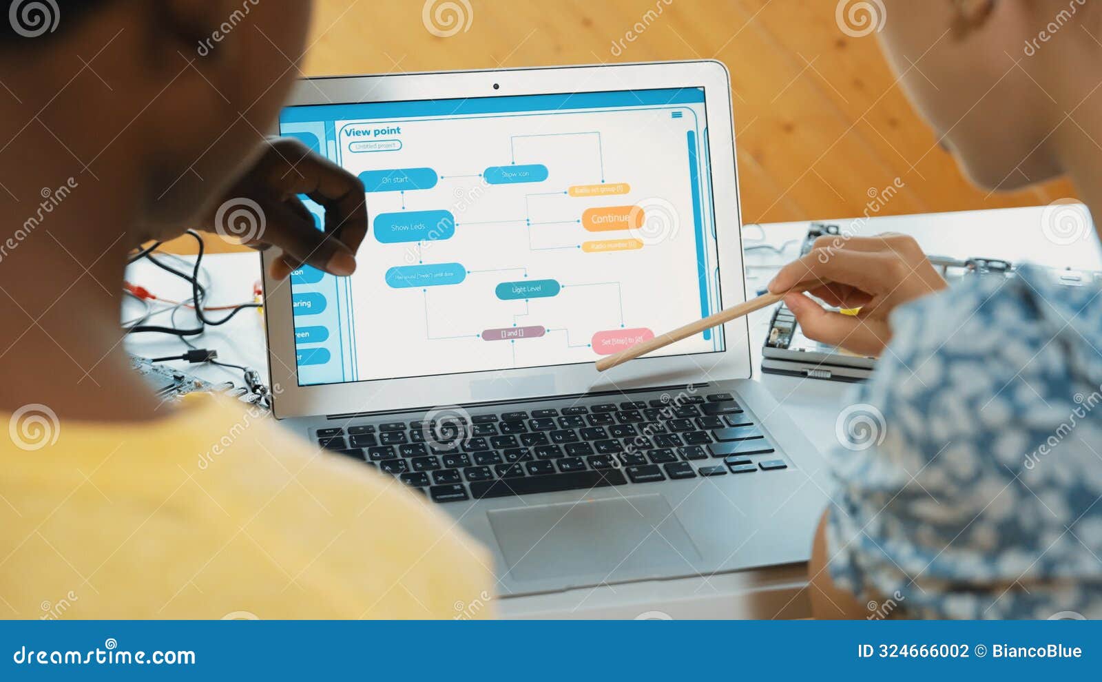 Laptop Display Coding System while Student Studying Writing Code ...