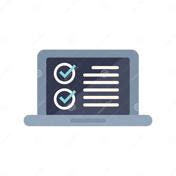 Laptop Displaying Checklist with Checkmarks Indicating Completed Tasks ...