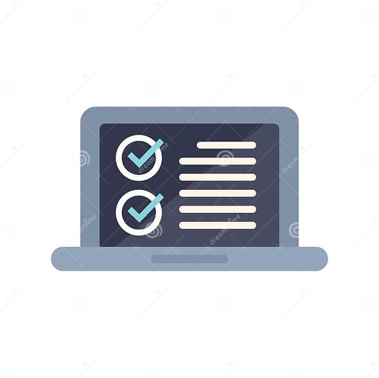 Laptop Displaying Checklist with Checkmarks Indicating Completed Tasks ...