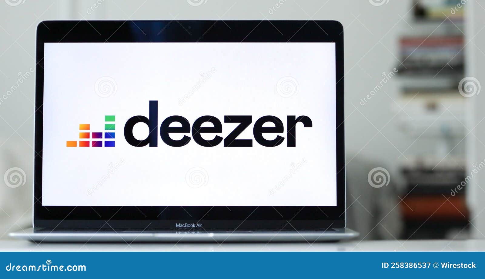 Laptop Displaying the Logo of Deezer, a Music-streaming Service Company ... Laptop Displaying the Logo of Deezer, a Music-streaming Service Company ...