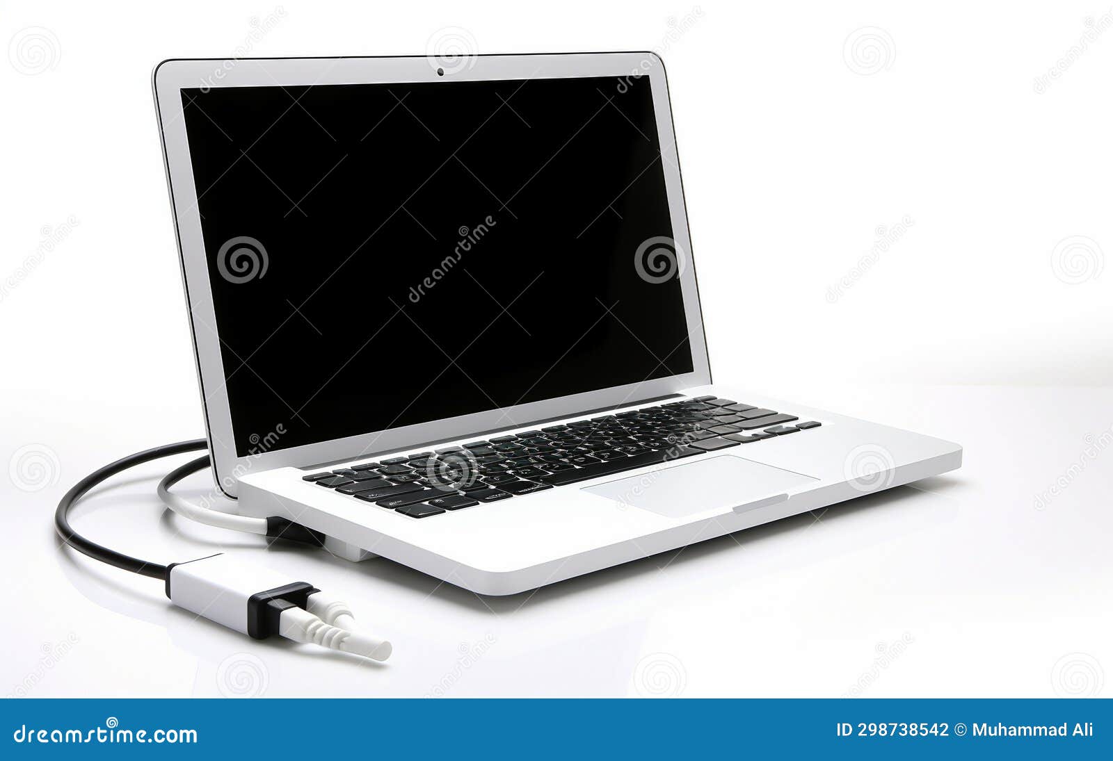 Laptop Dock on White Background Stock Illustration - Illustration of ...