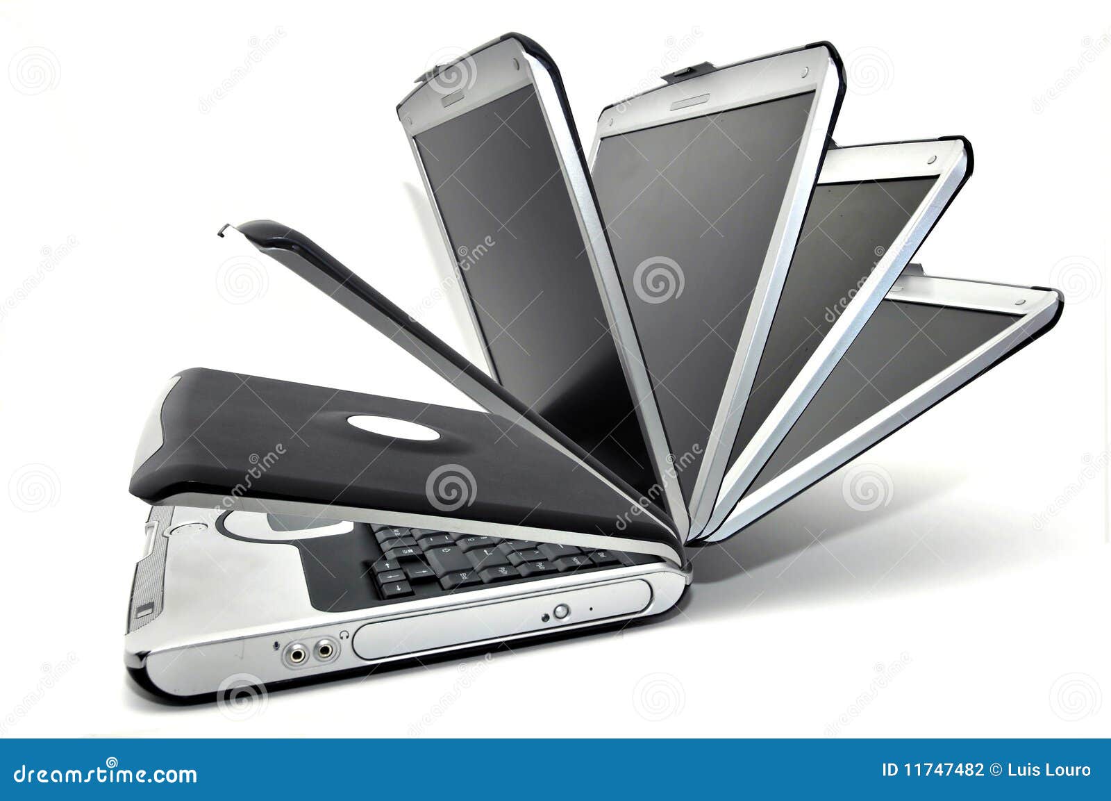 Laptop with door closing stock photo. Image of slots - 11747482