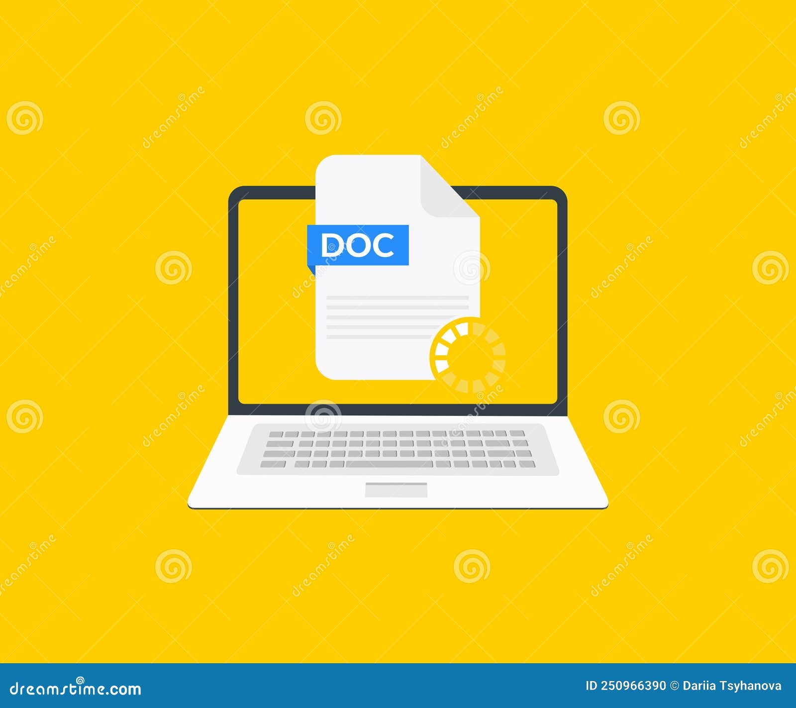 Laptop and Download DOC File Logo Design. DOC Files Document, Format ...