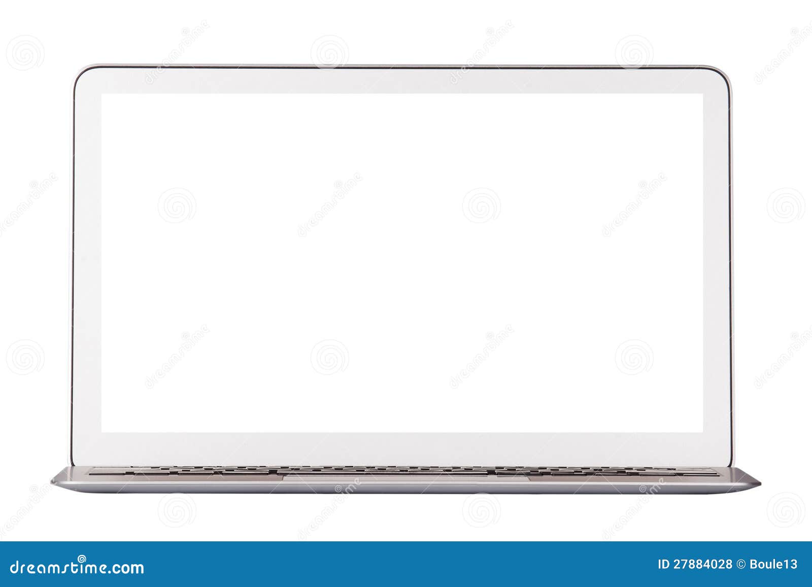 Laptop with Empty Screen Isolated Stock Photo - Image of digital ...