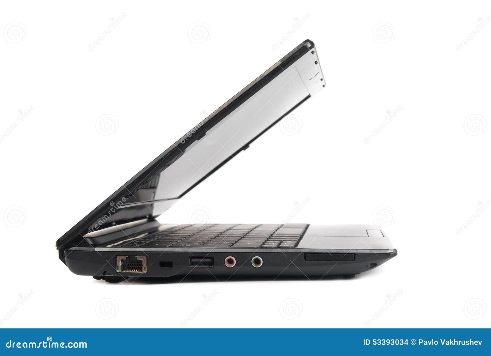 Laptop with empty screen stock photo. Image of copyspace - 53393034