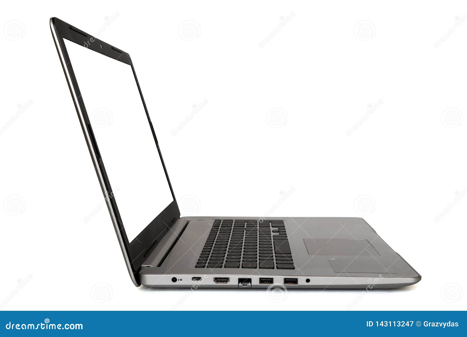 Side View of Laptop stock image. Image of technology - 143113247