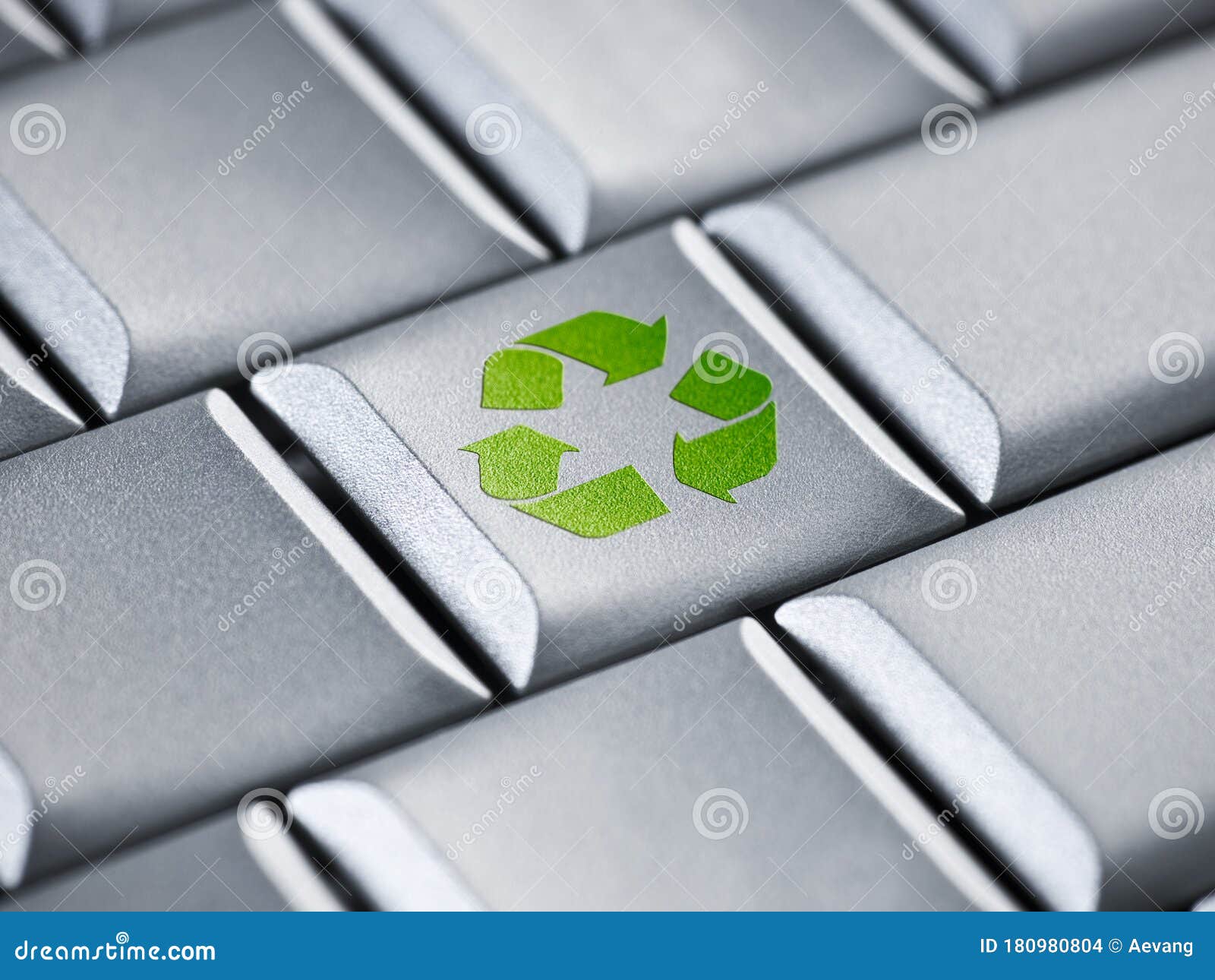Recycle Logo on a Computer Keyboard Stock Photo - Image of keyboardn ...