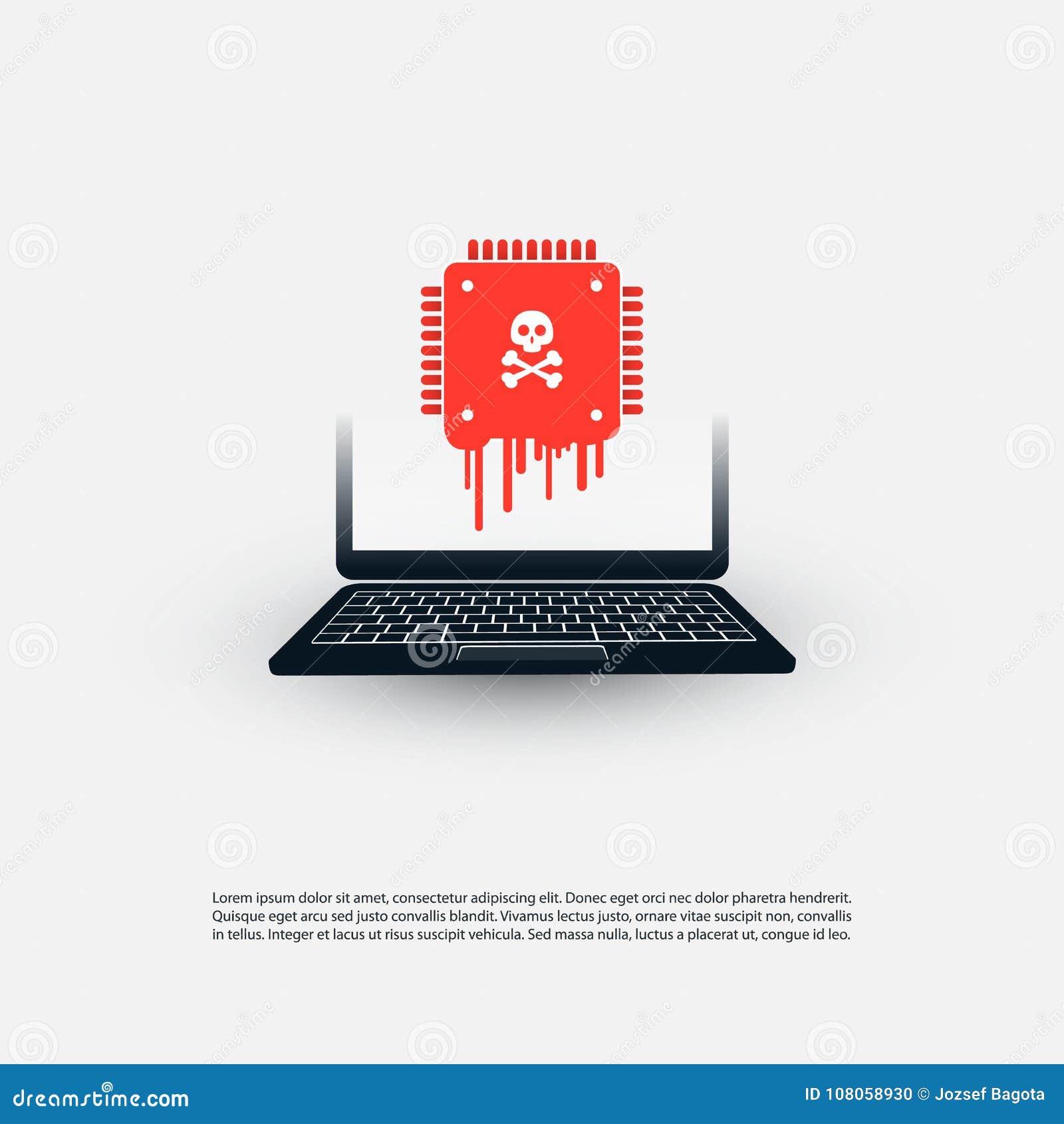 Meltdown And Spectre Processor Attack With Network Connection - Royalty ...