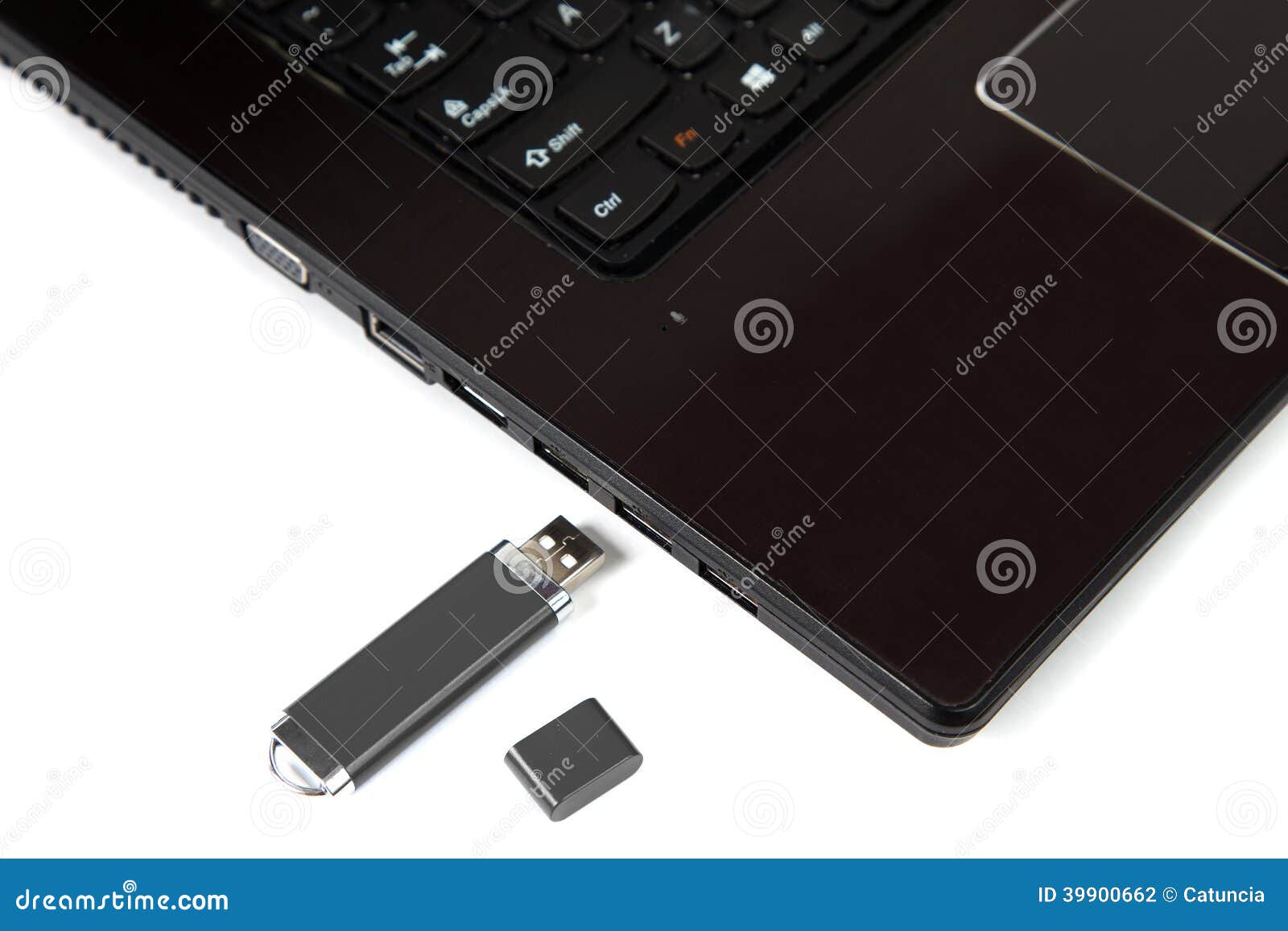 Laptop and External USB Memory Stick Editorial Photography - Image of ...