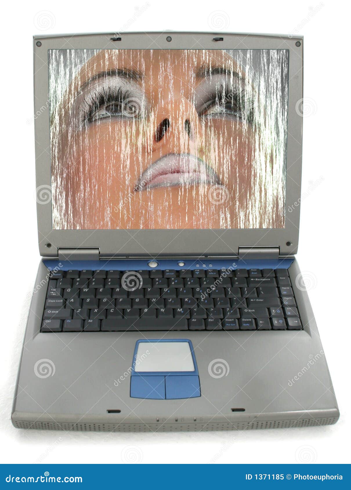 Laptop Face stock image. Image of internet, glamorous - 1371185