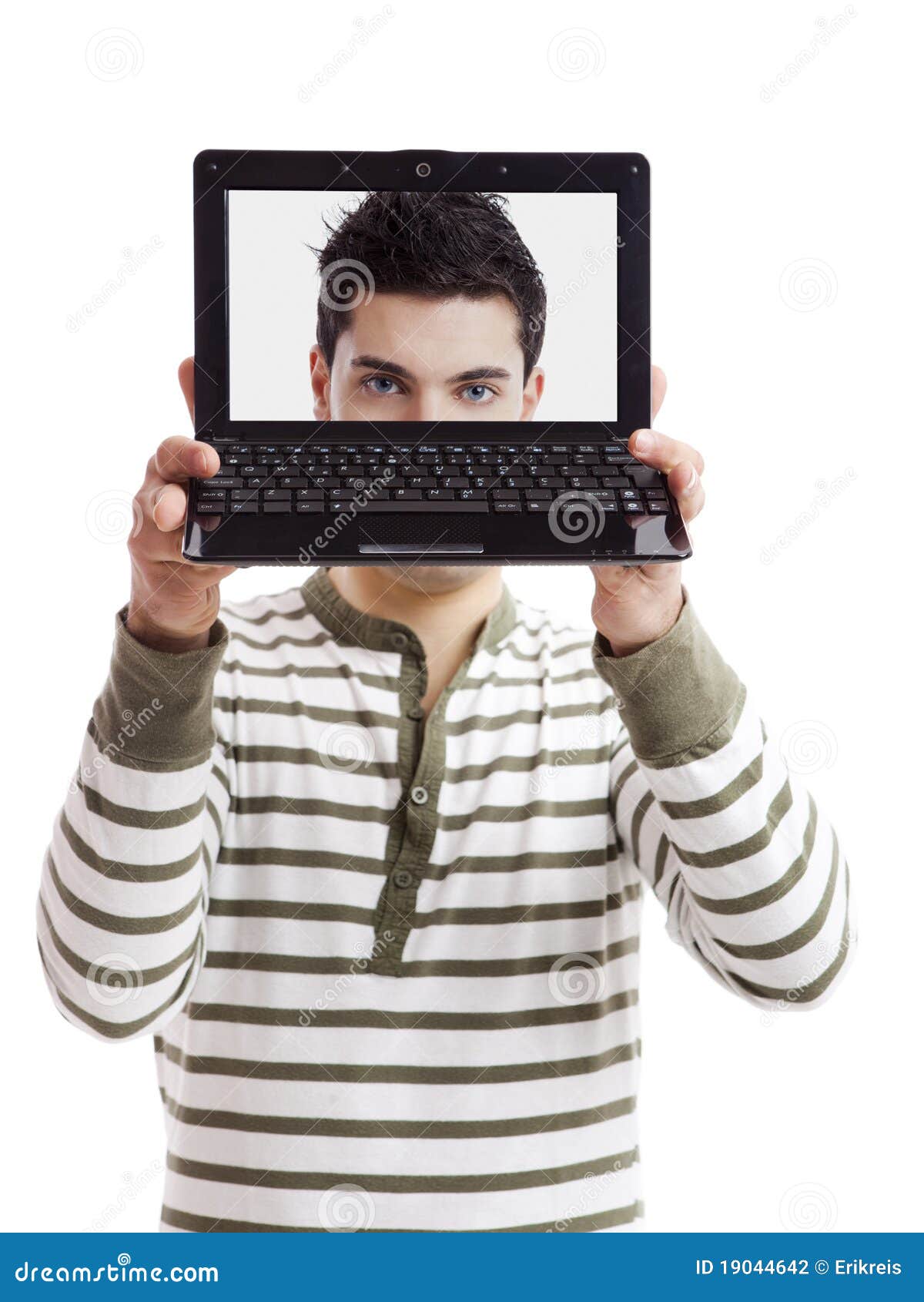 Laptop face stock photo. Image of happy, background, positive - 19044642