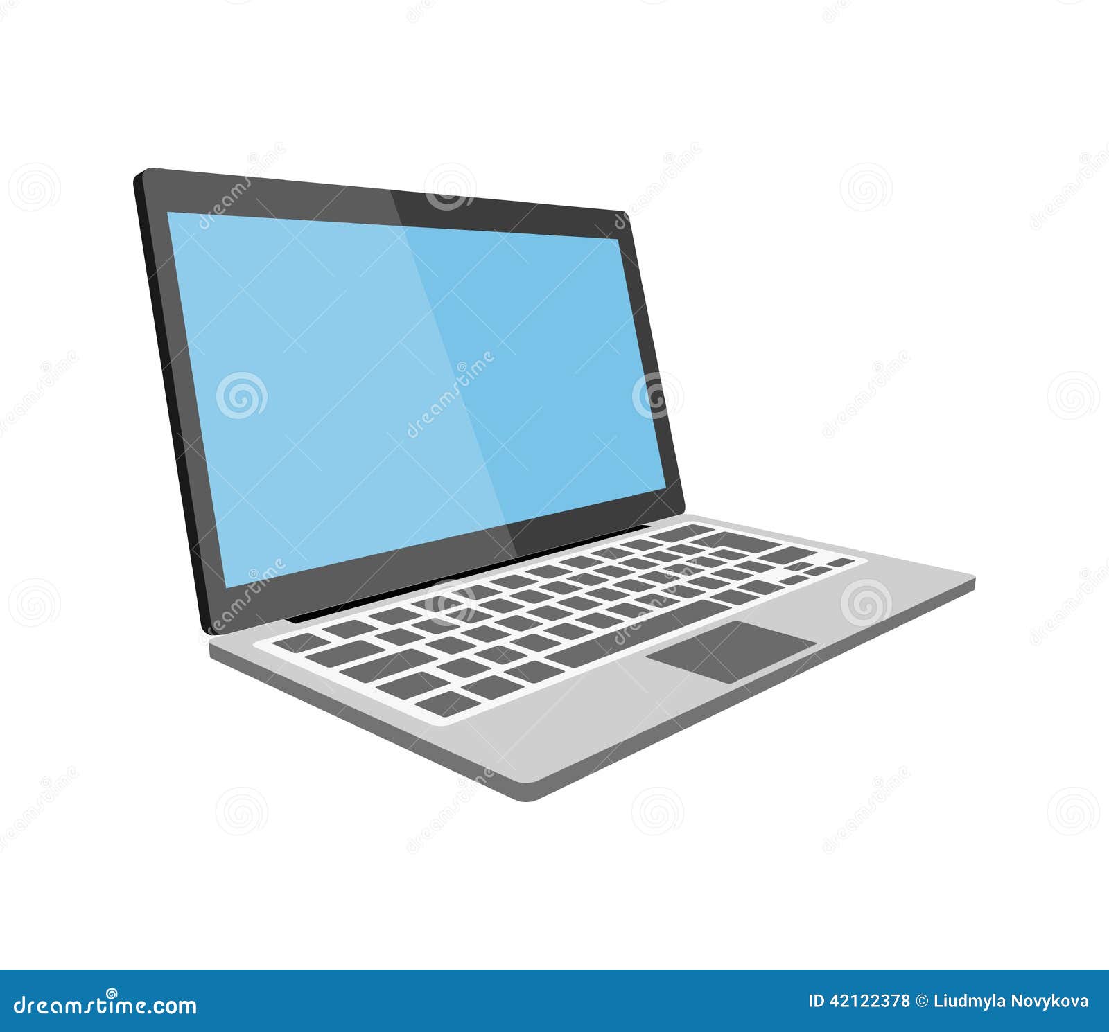 Laptop Flat Illustration. | CartoonDealer.com #84198376