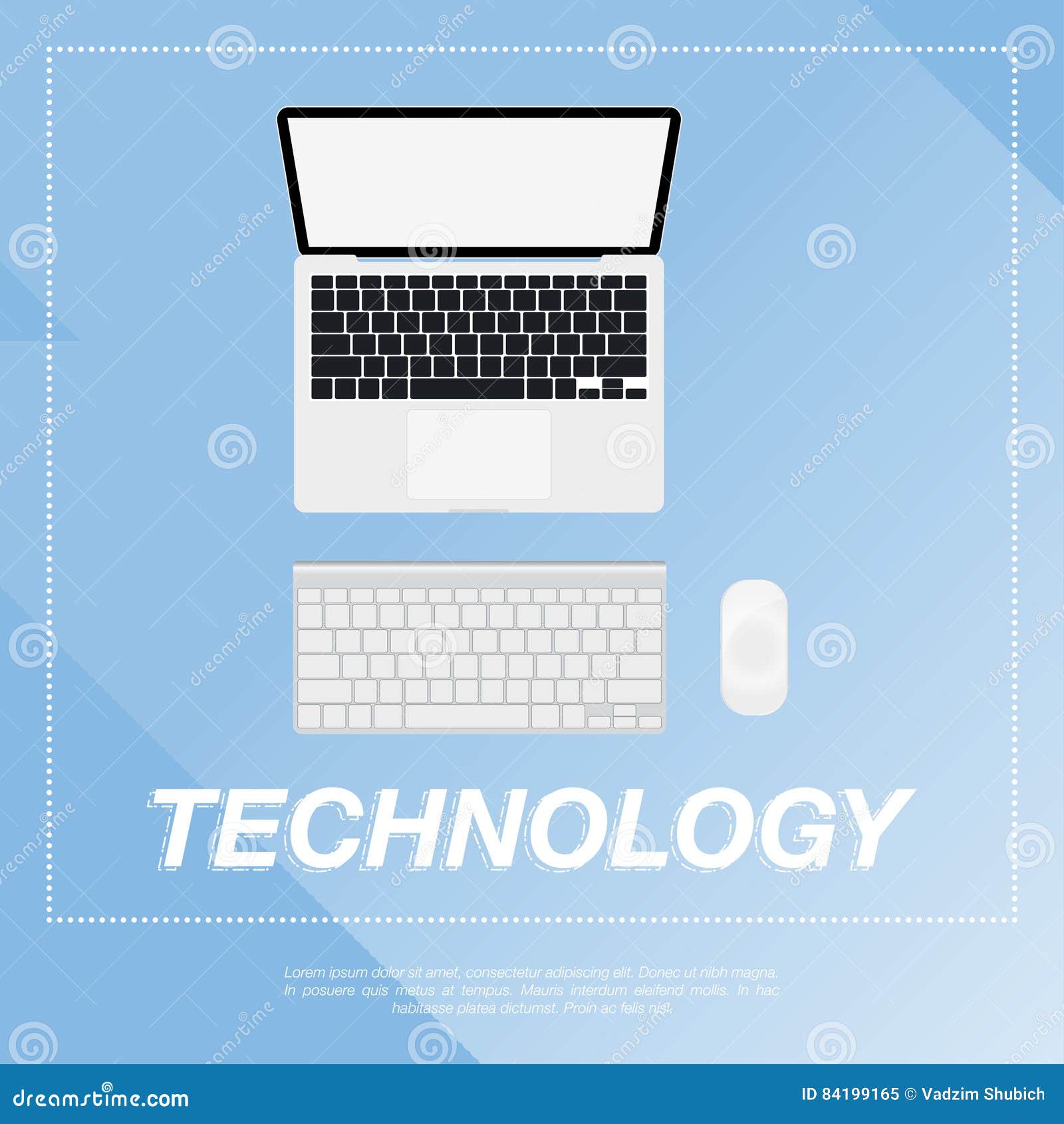 Laptop flat illustration. stock illustration. Illustration of business ...