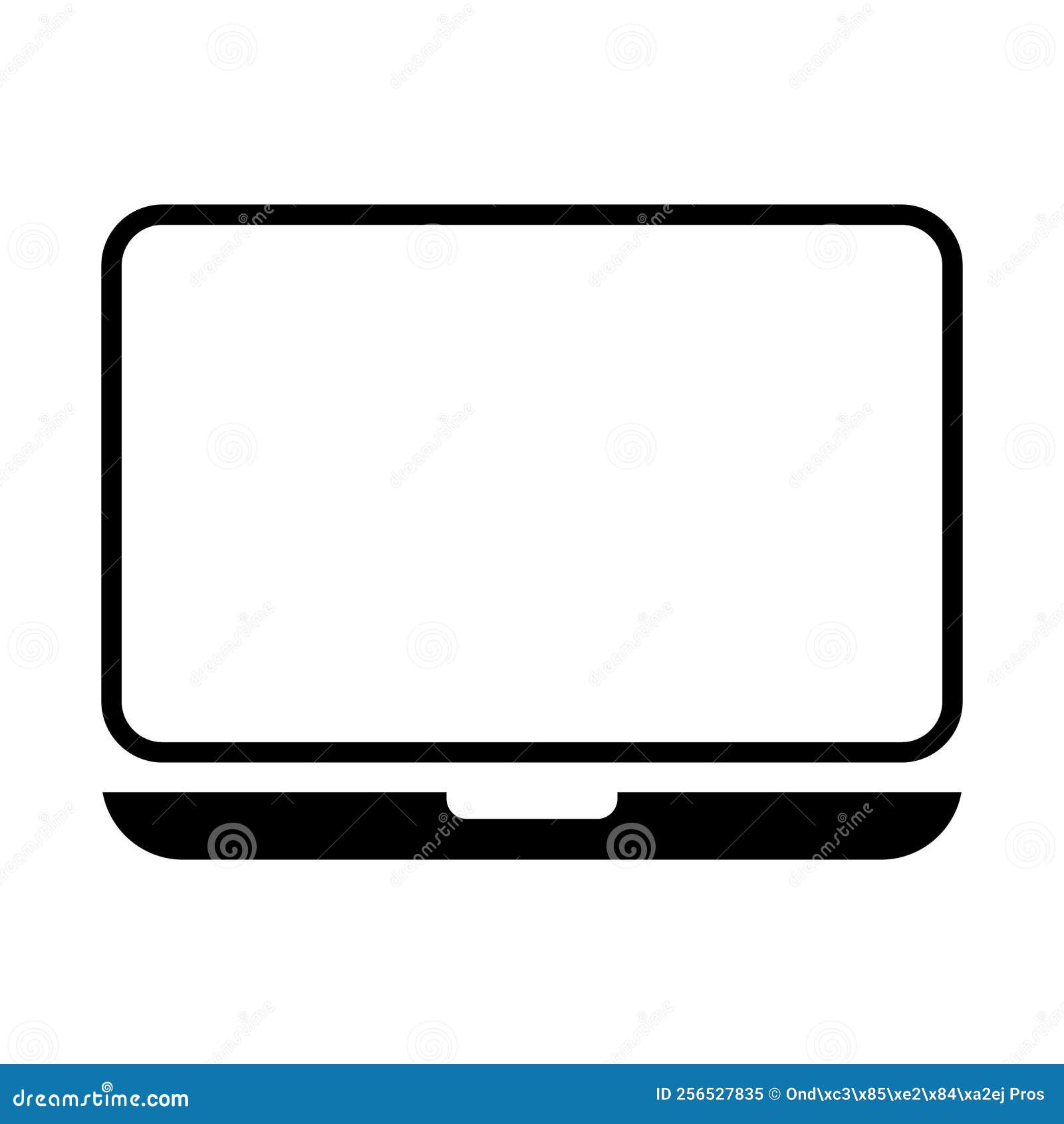 Laptop Flat Web Icon, Notebook Computer Technology Symbol , Blank ...