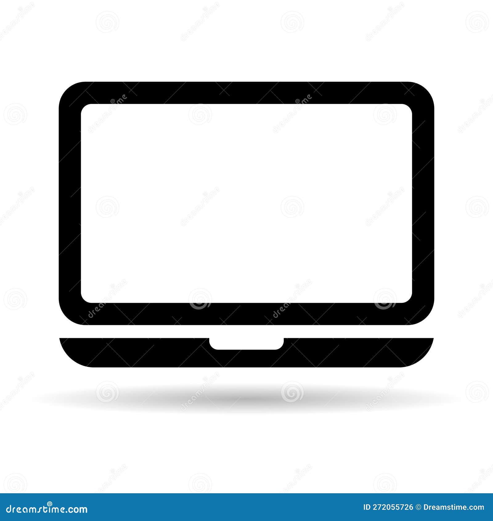 Laptop Flat Web Icon Shadow, Notebook Computer Technology Symbol ...