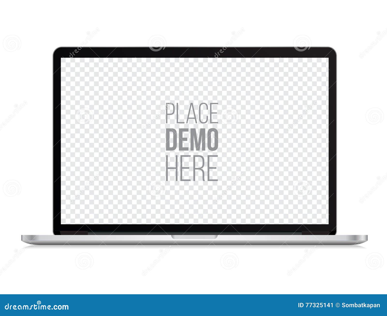 Laptop Front View. Laptop With Shadow Isolated On White Background ...