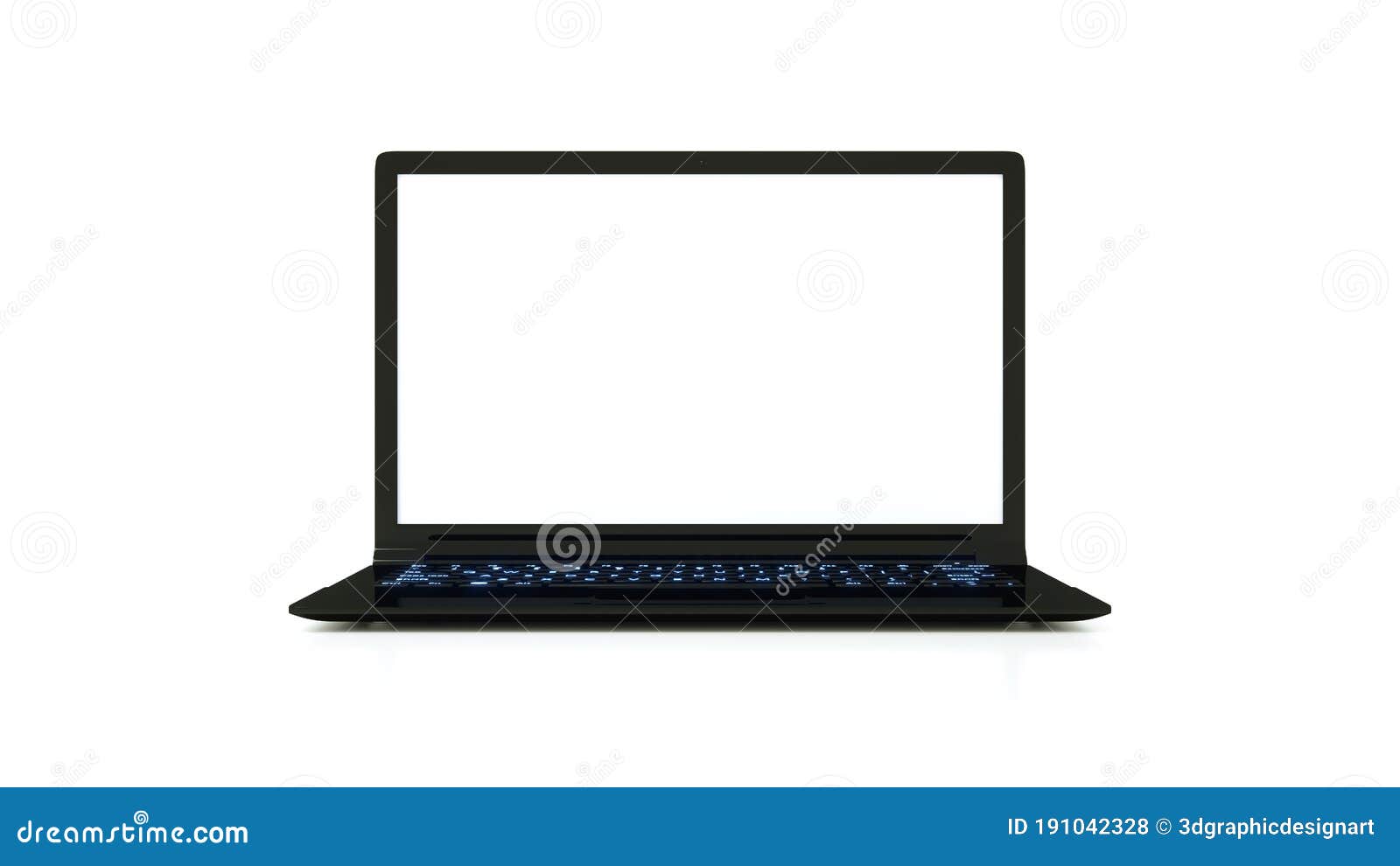 Laptop Front View. Laptop With Shadow Isolated On White Background ...
