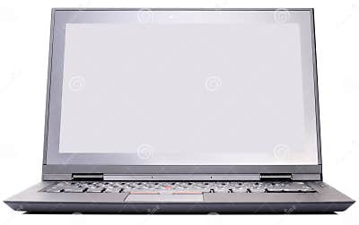 Laptop front view stock photo. Image of computer, white - 27469124