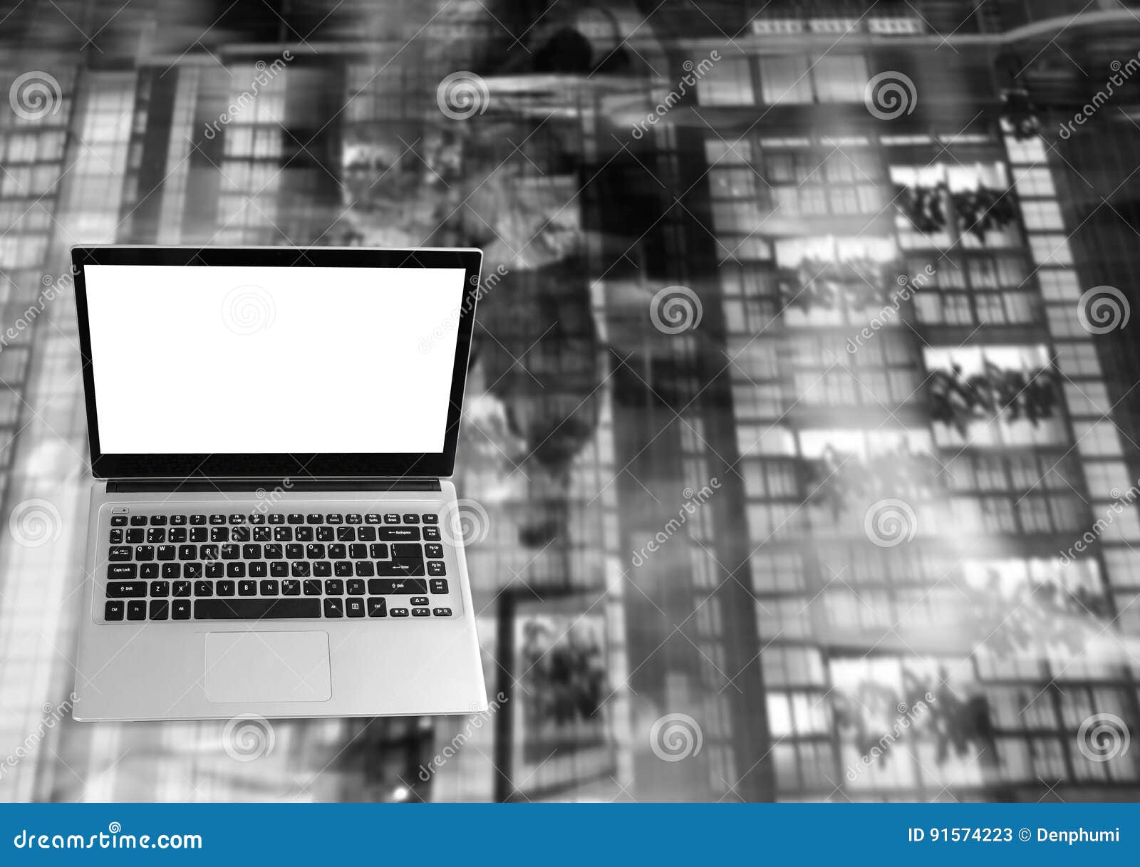 Laptop Front View with stock image. Image of design, internet - 91574223