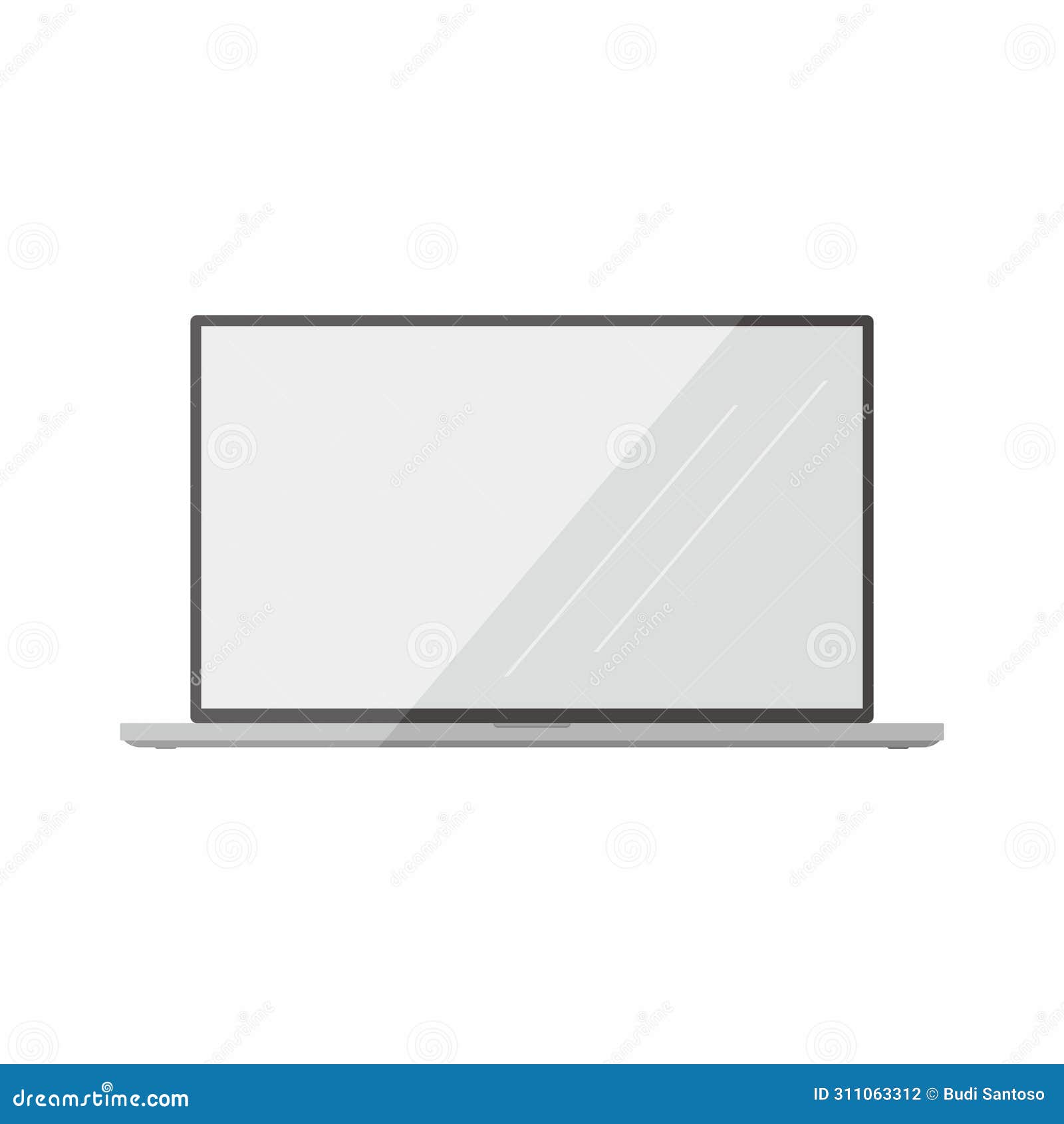 Slim Bezel Modern Smartphone Device White Blank Display Mockup ...