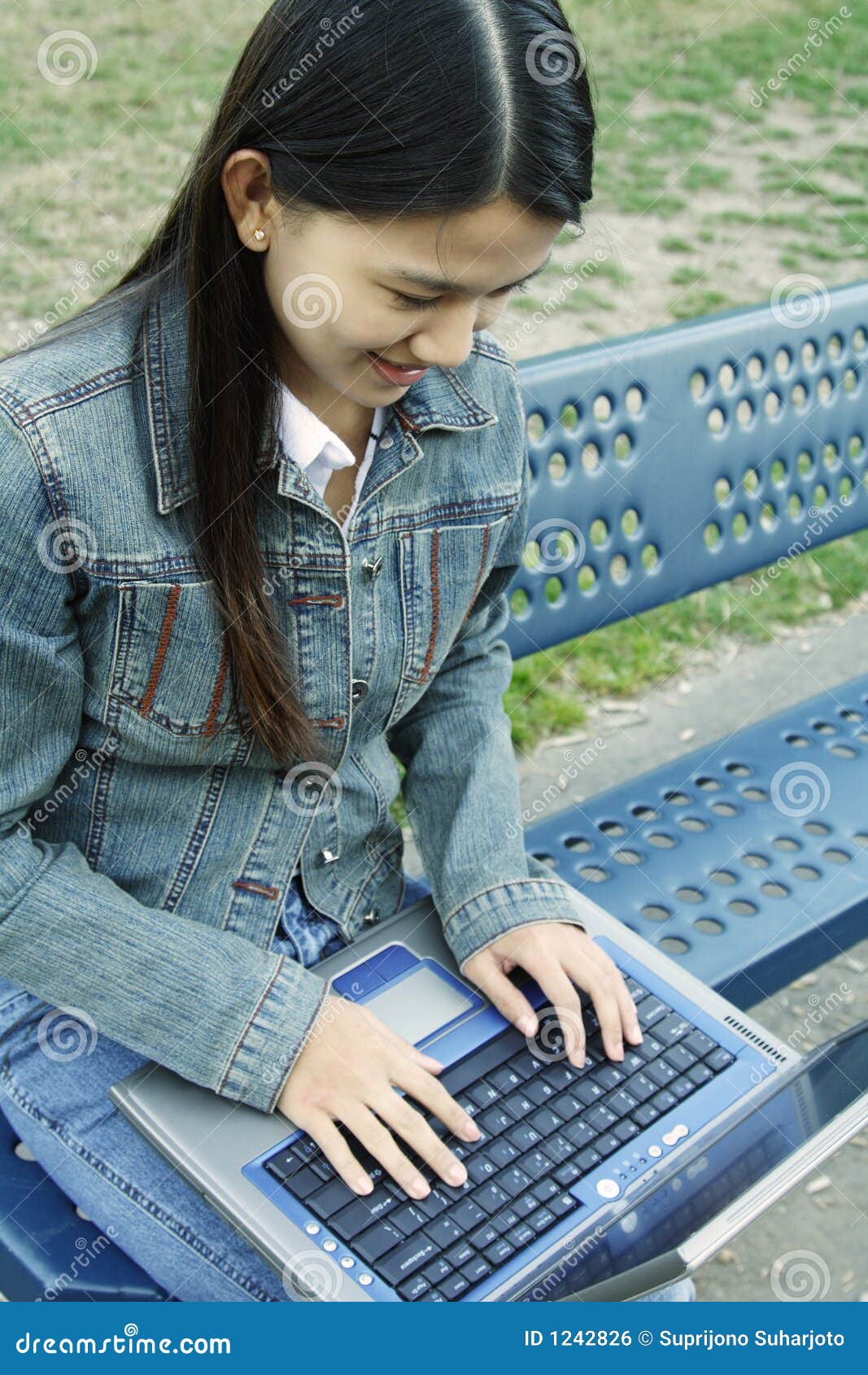 Laptop girl stock photo. Image of beautiful, women, studying - 1242826
