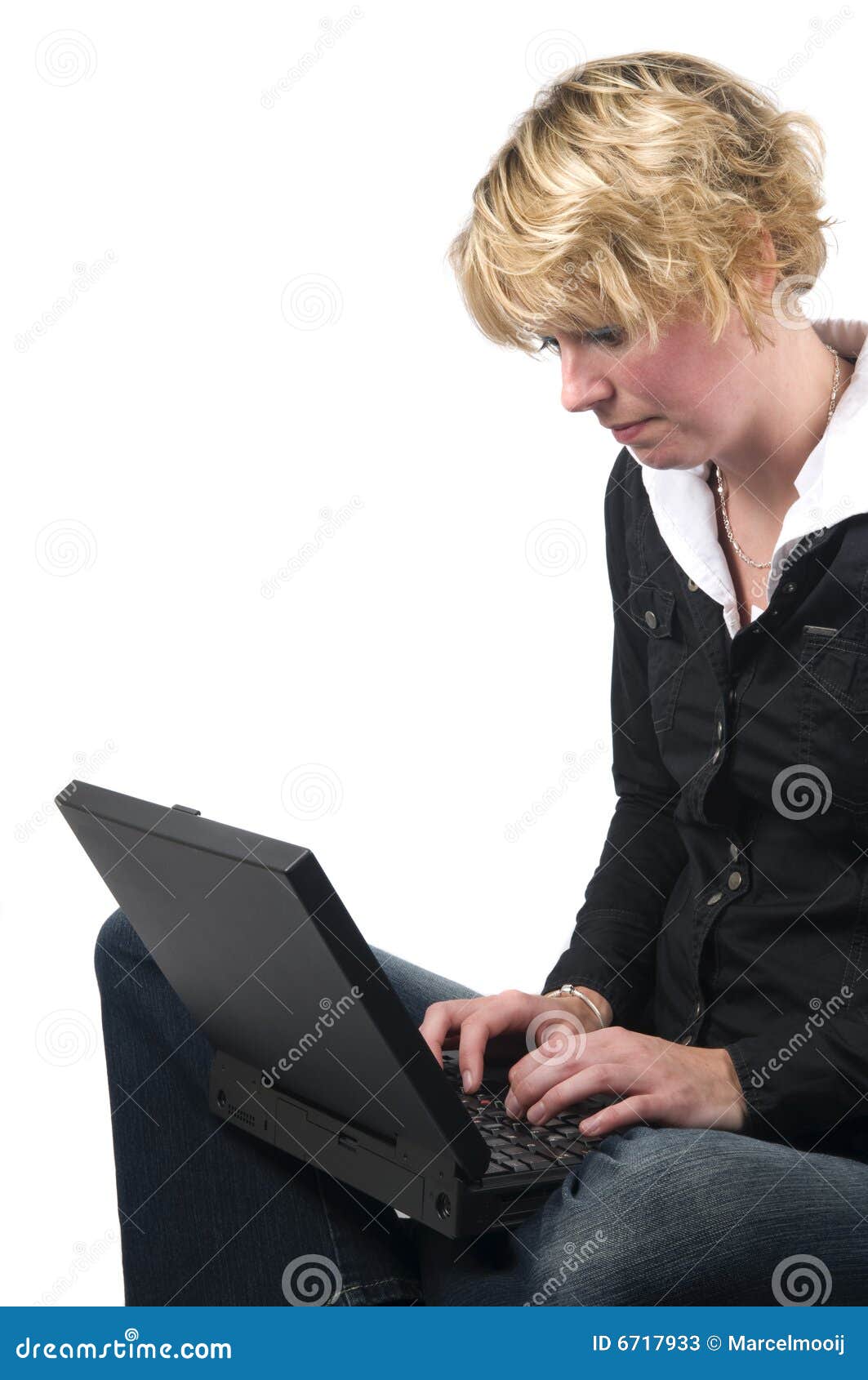 Laptop Girl stock image. Image of modern, female, person - 6717933