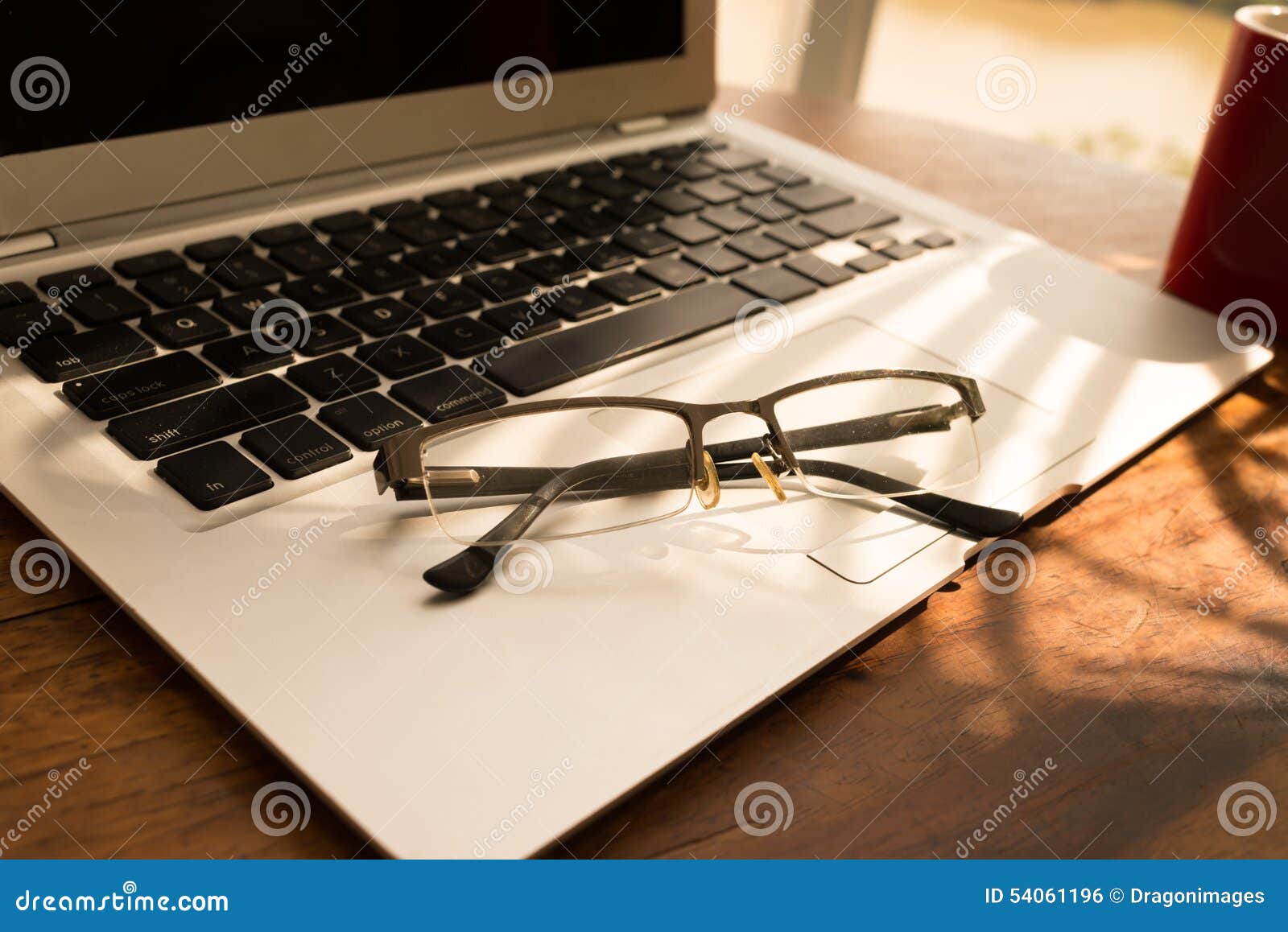 Laptop and glasses stock photo. Image of eyesight, laptop - 54061196