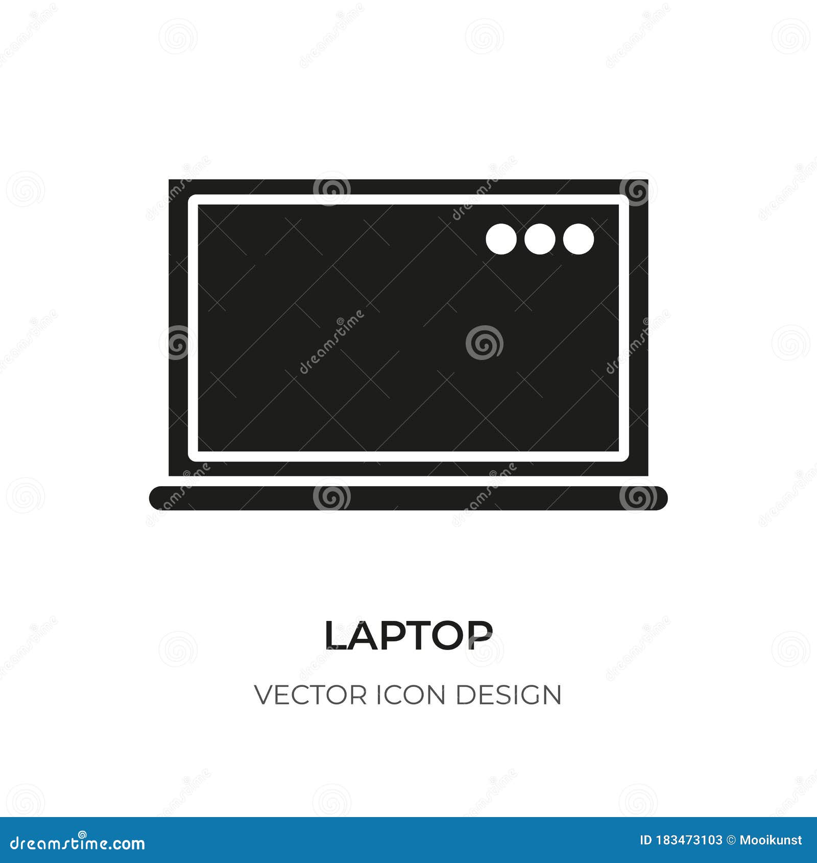 Laptop Black Icon Computer Pc Notebook Logo Vector Stock Vector ...