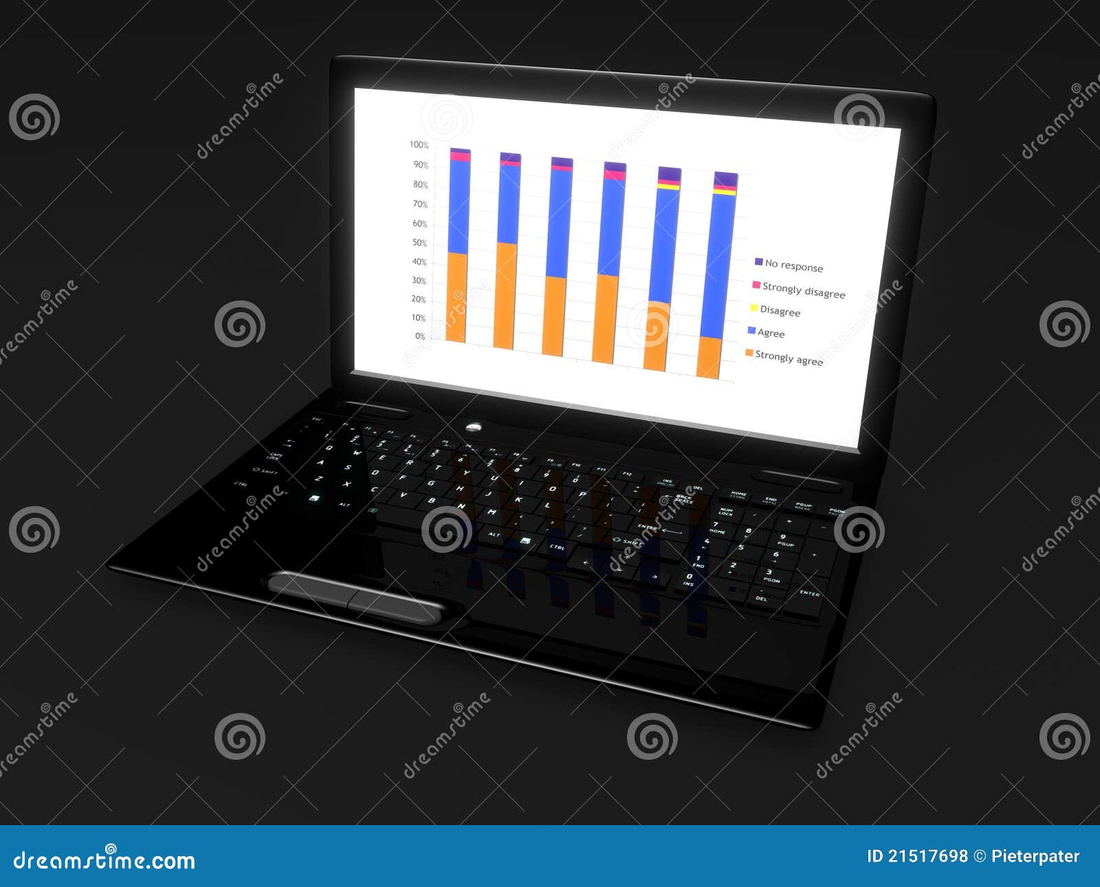 Laptop Graph stock illustration. Illustration of graph - 21517698