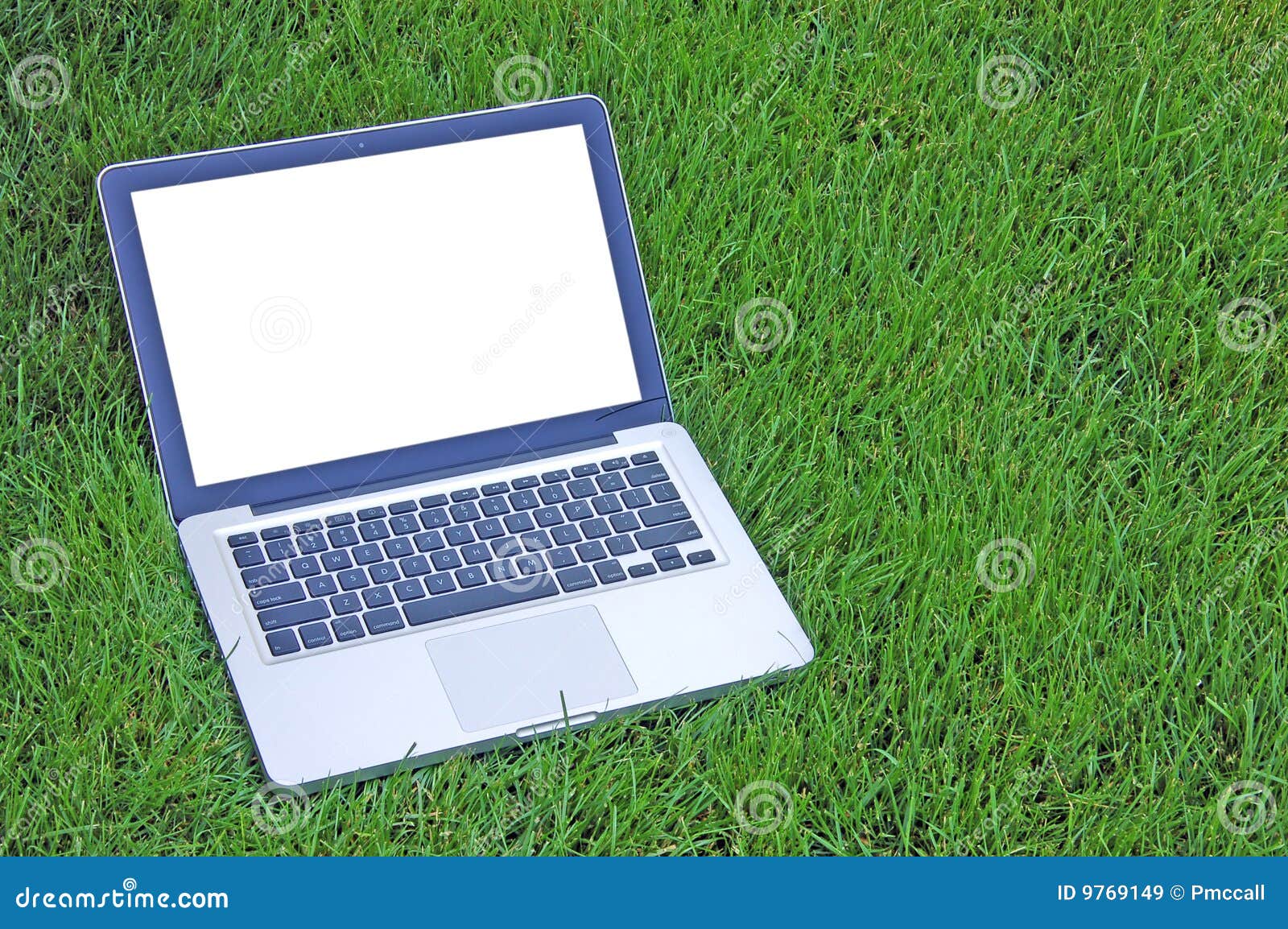 Laptop in Grass stock image. Image of concept, meadow - 9769149