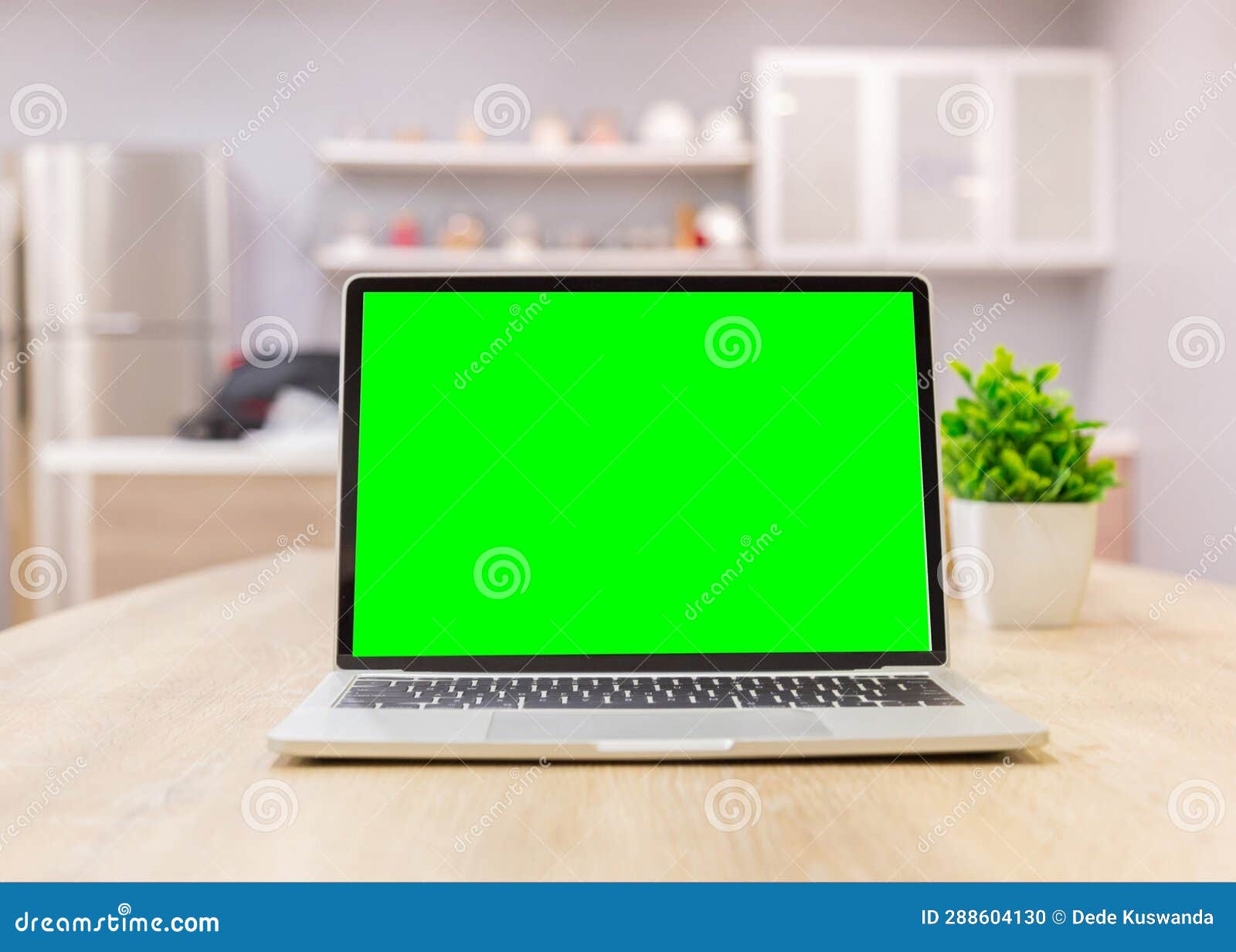Laptop Green Screen, Background Green. Stock Illustration ...