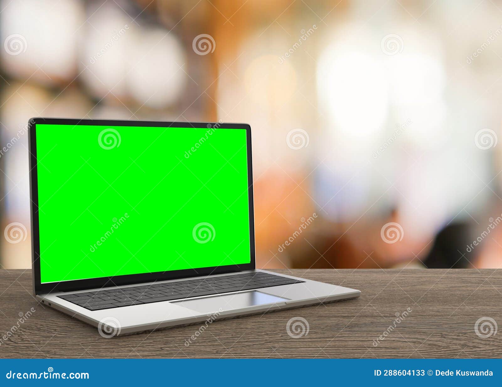 Laptop Green Screen, Background Green. Stock Illustration ...