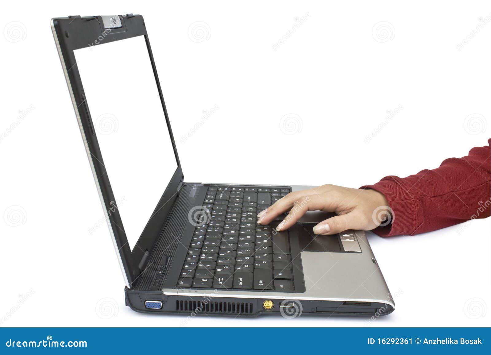 Laptop and hand stock image. Image of studying, keyboard - 16292361