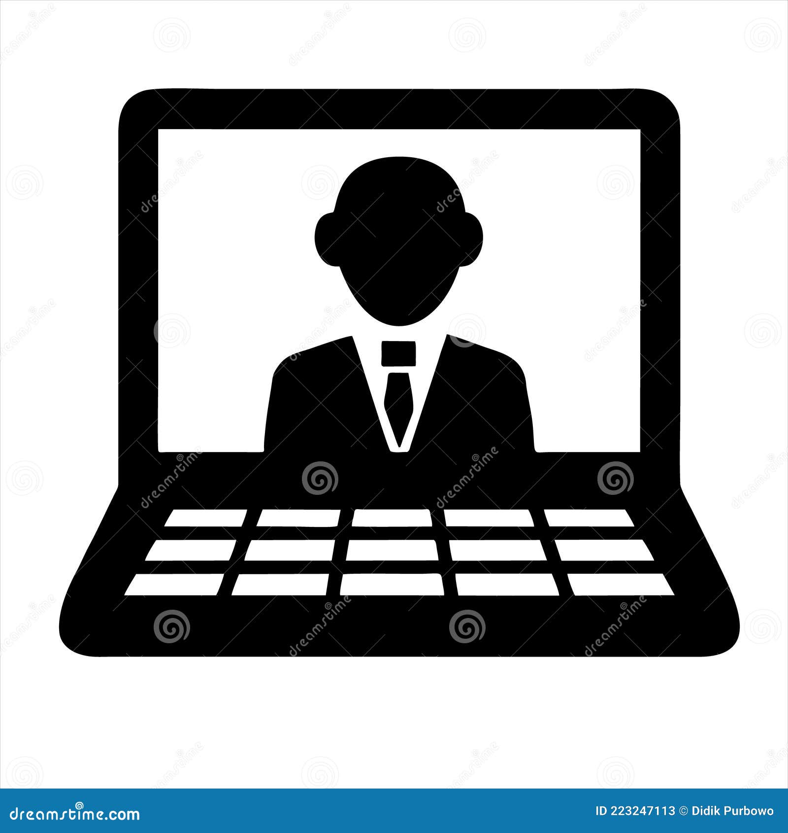 Laptop with Hand Icon. Laptop Icon. Laptop Vector Stock Vector ...