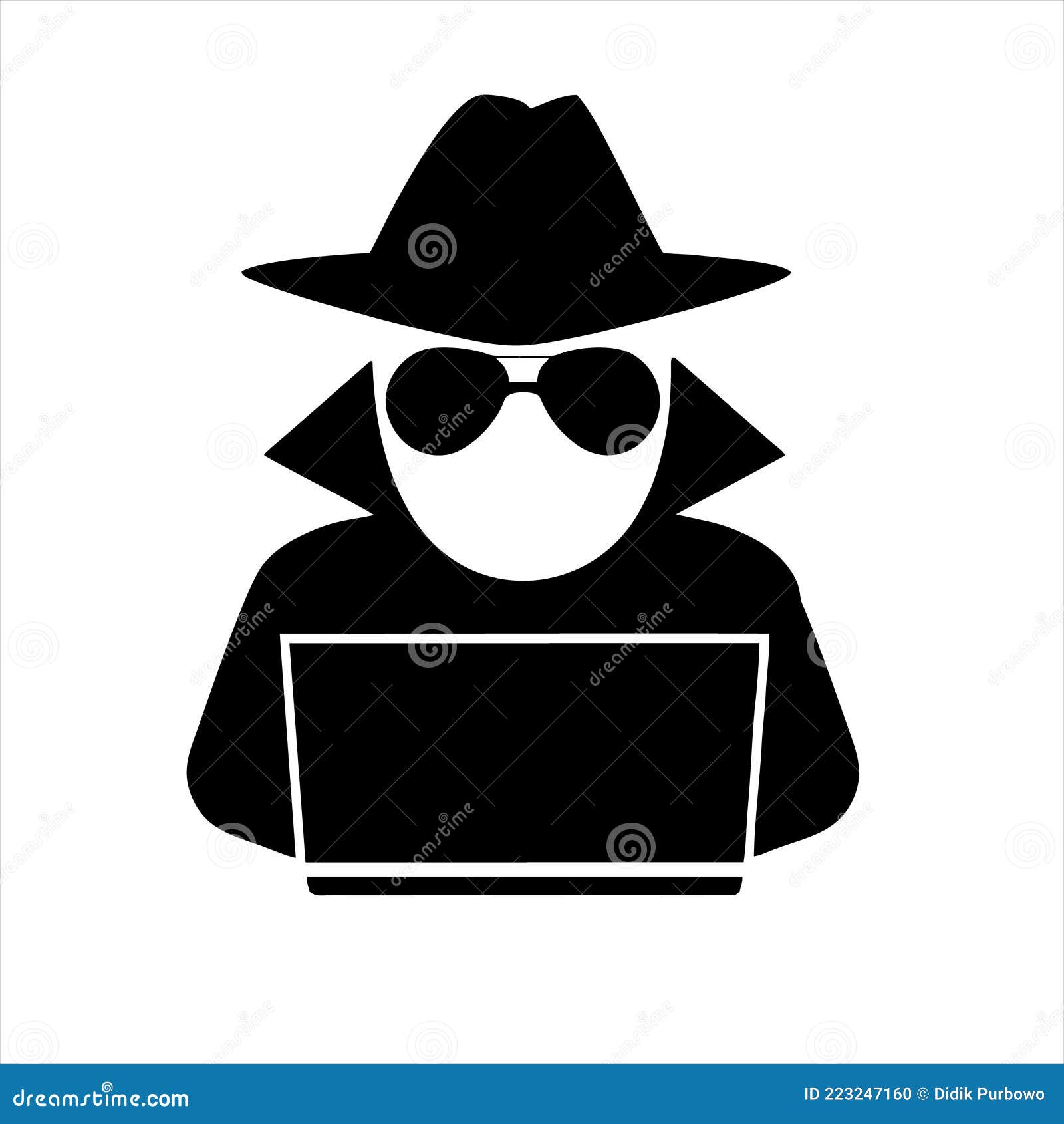 Laptop with Hand Icon. Laptop Icon. Laptop Vector Stock Vector ...