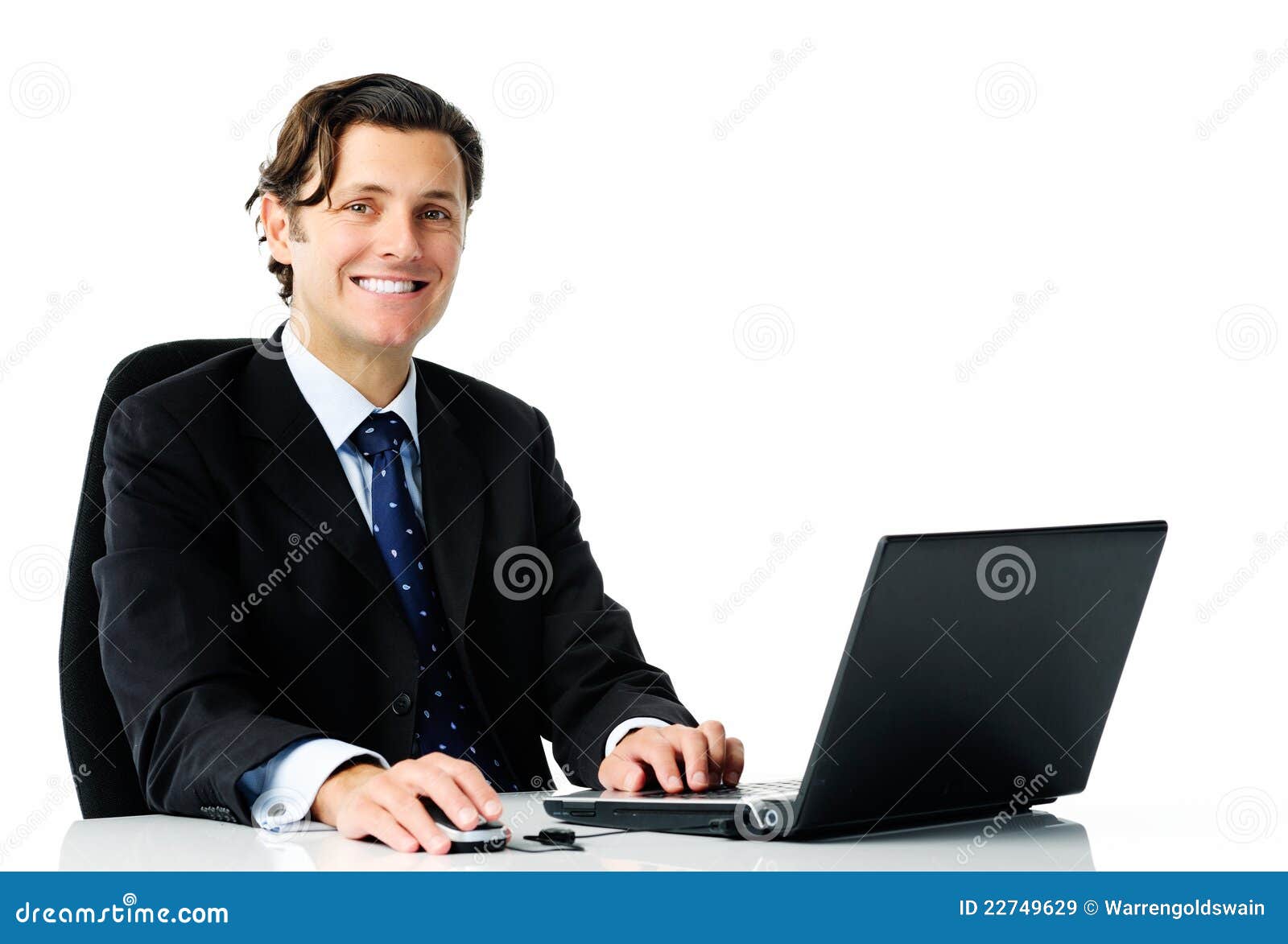 Laptop happy business stock image. Image of device, electronic - 22749629