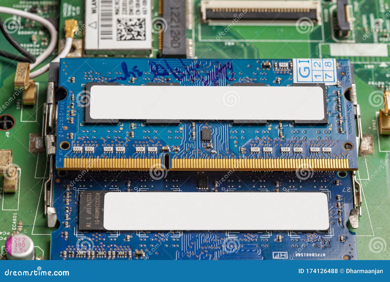LAPTOP HARDWARE of RAM PORT Stock Photo - Image of safety, repair ...